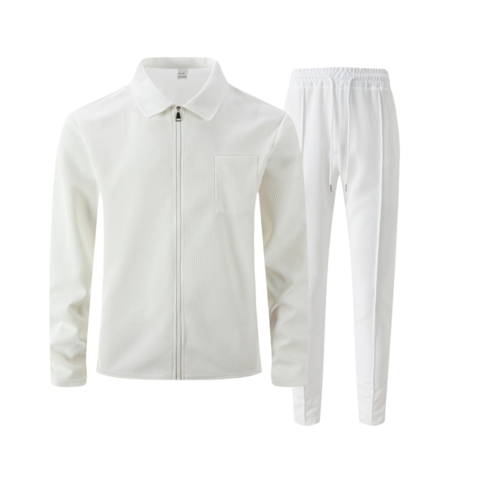 CharmCyan Men’s 2-Piece Tracksuit Set, Zipper Jacket with Long Sleeve ...