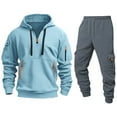 CharmCyan Men’s Casual Two-Piece Tracksuit Set – Hooded Pullover ...
