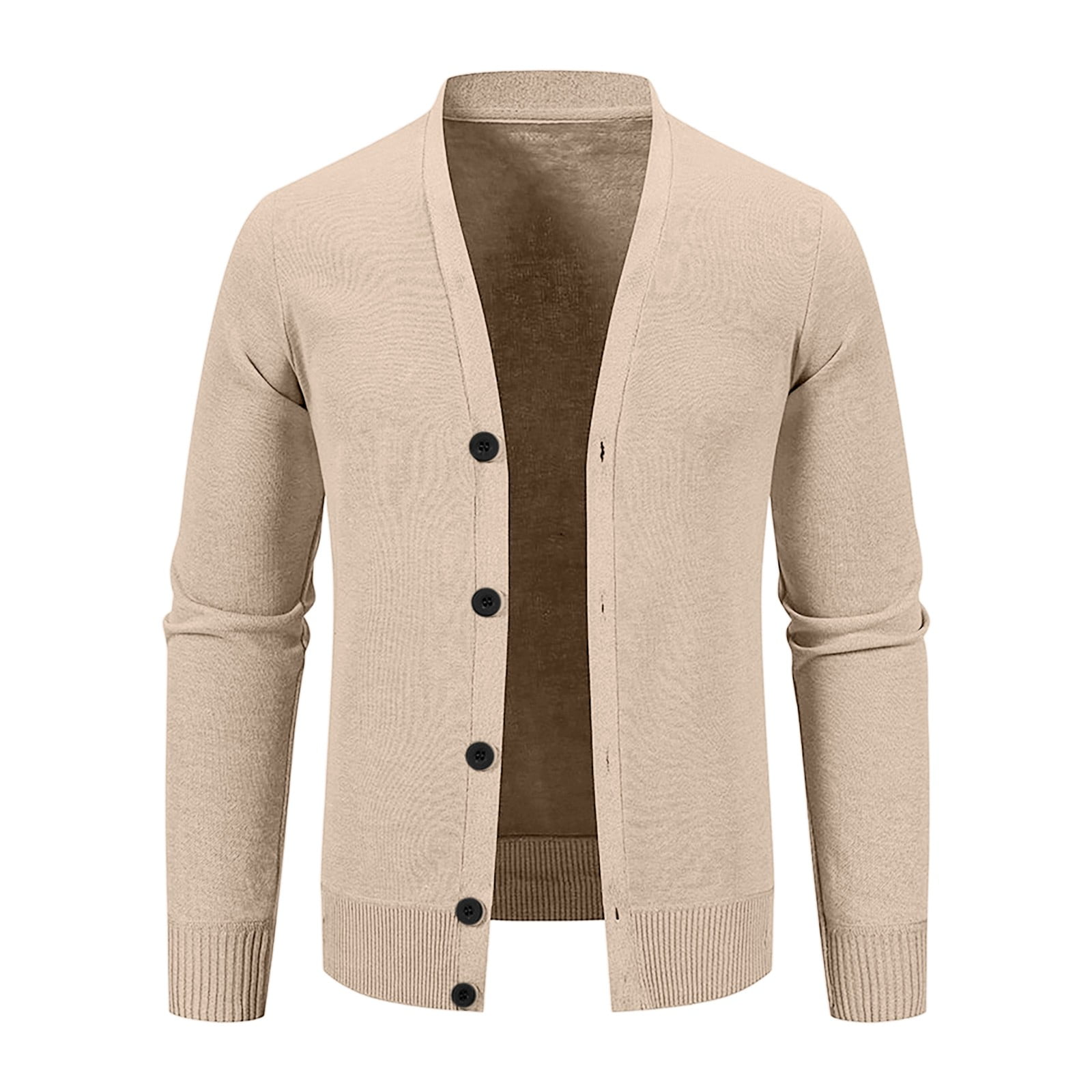 CharmCyan Men's Classic Knit Cardigan Long Sleeve Button Down V-Neck ...