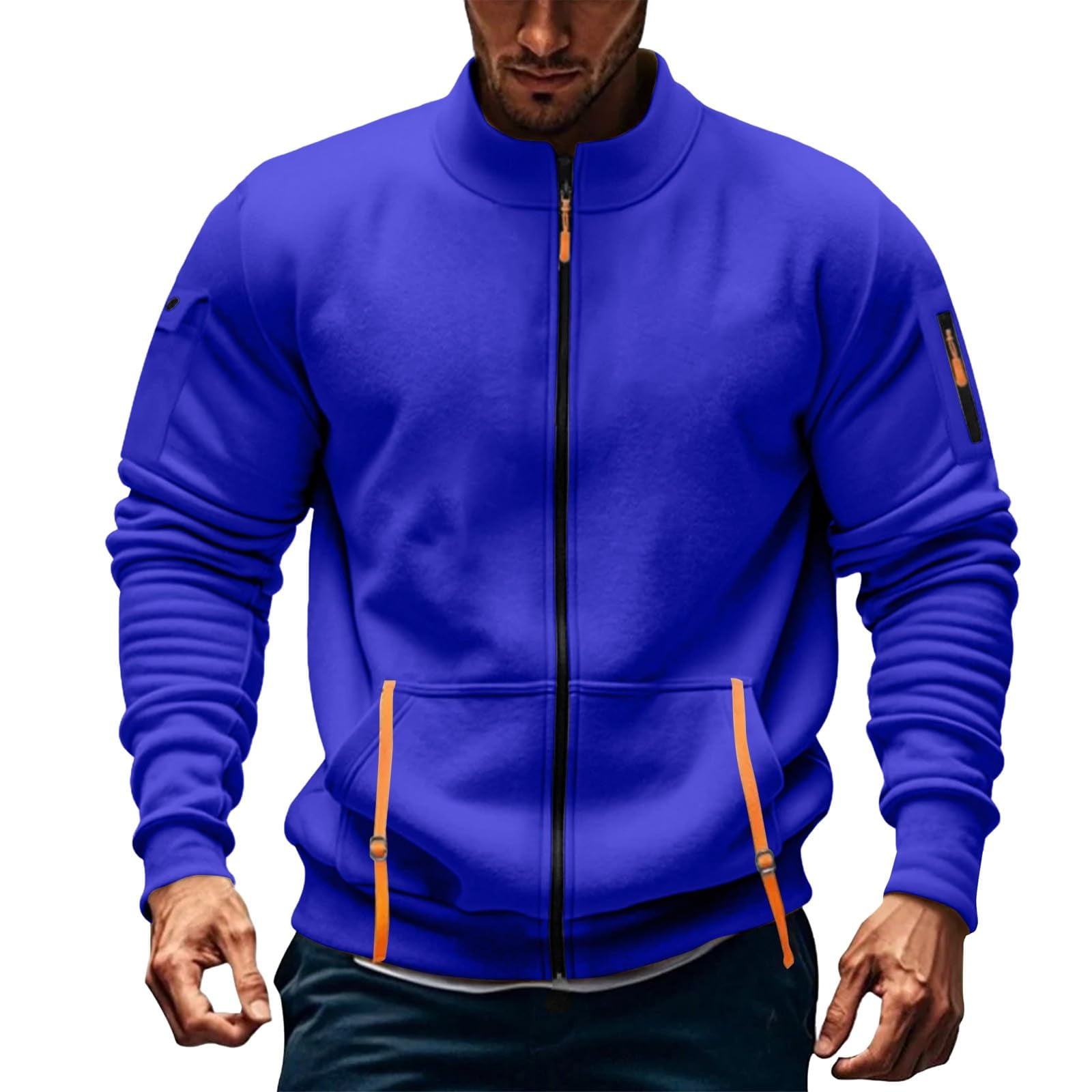 CharmCyan Men's Generic Zipper Pullover Sweatshirt - Warm Zipper Jacket ...