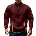 CharmCyan Men's Generic Zipper Pullover Sweatshirt - Warm Zipper Jacket ...