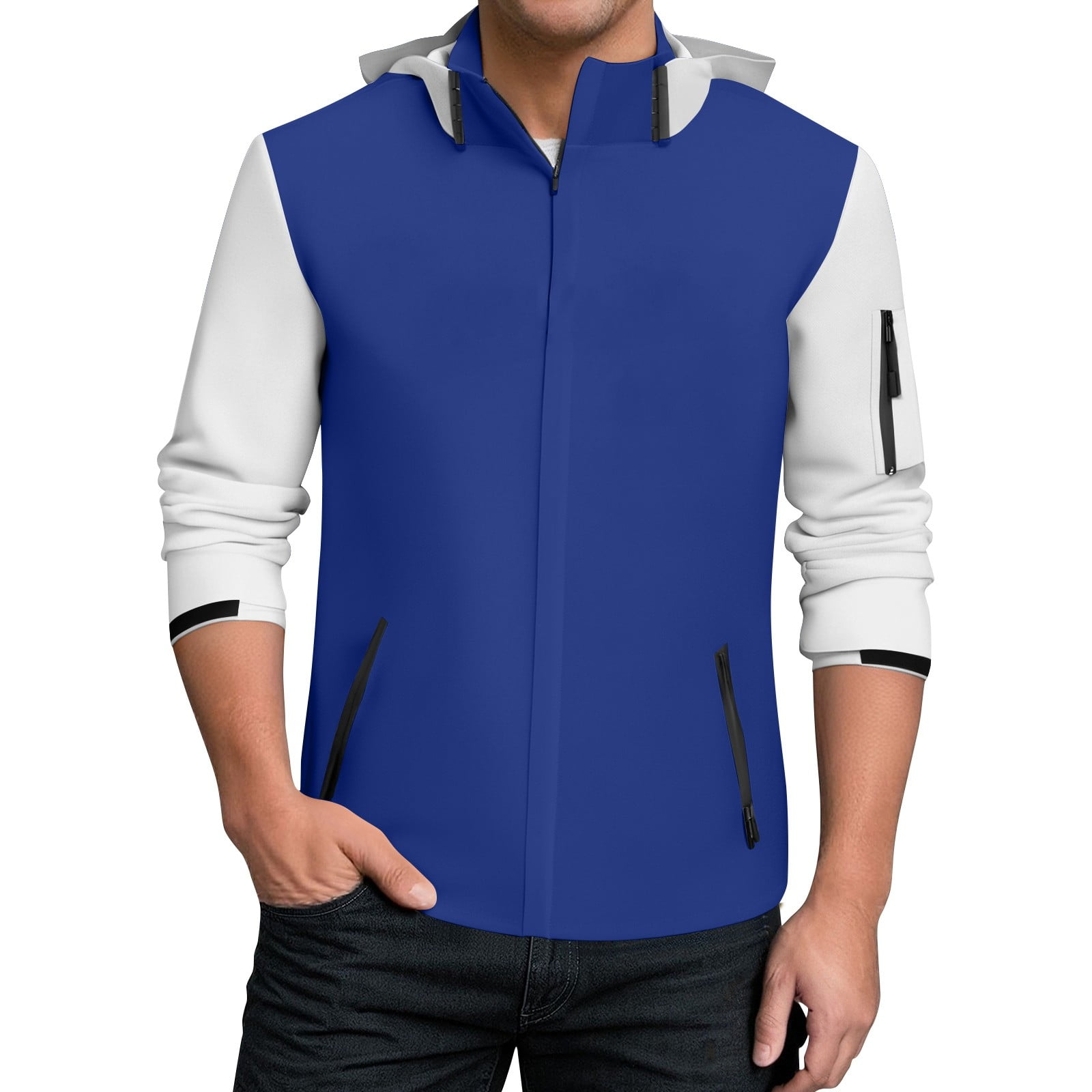 CharmCyan Men’s Lightweight Hooded Softshell Jacket with Zipper Pockets ...