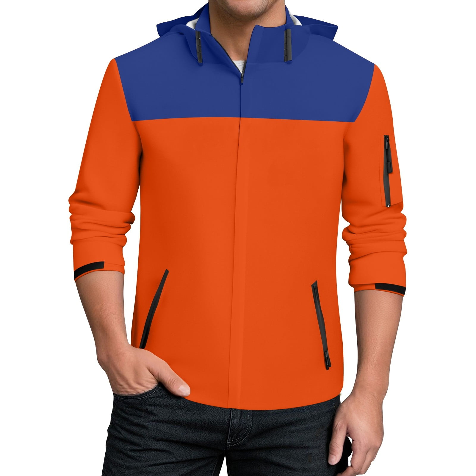 CharmCyan Men’s Lightweight Hooded Softshell Jacket with Zipper Pockets ...