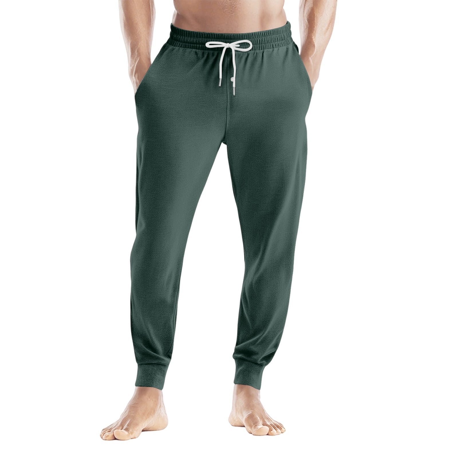 CharmCyan Men’s Lightweight Jogger Sweatpants with Drawstring Waist ...