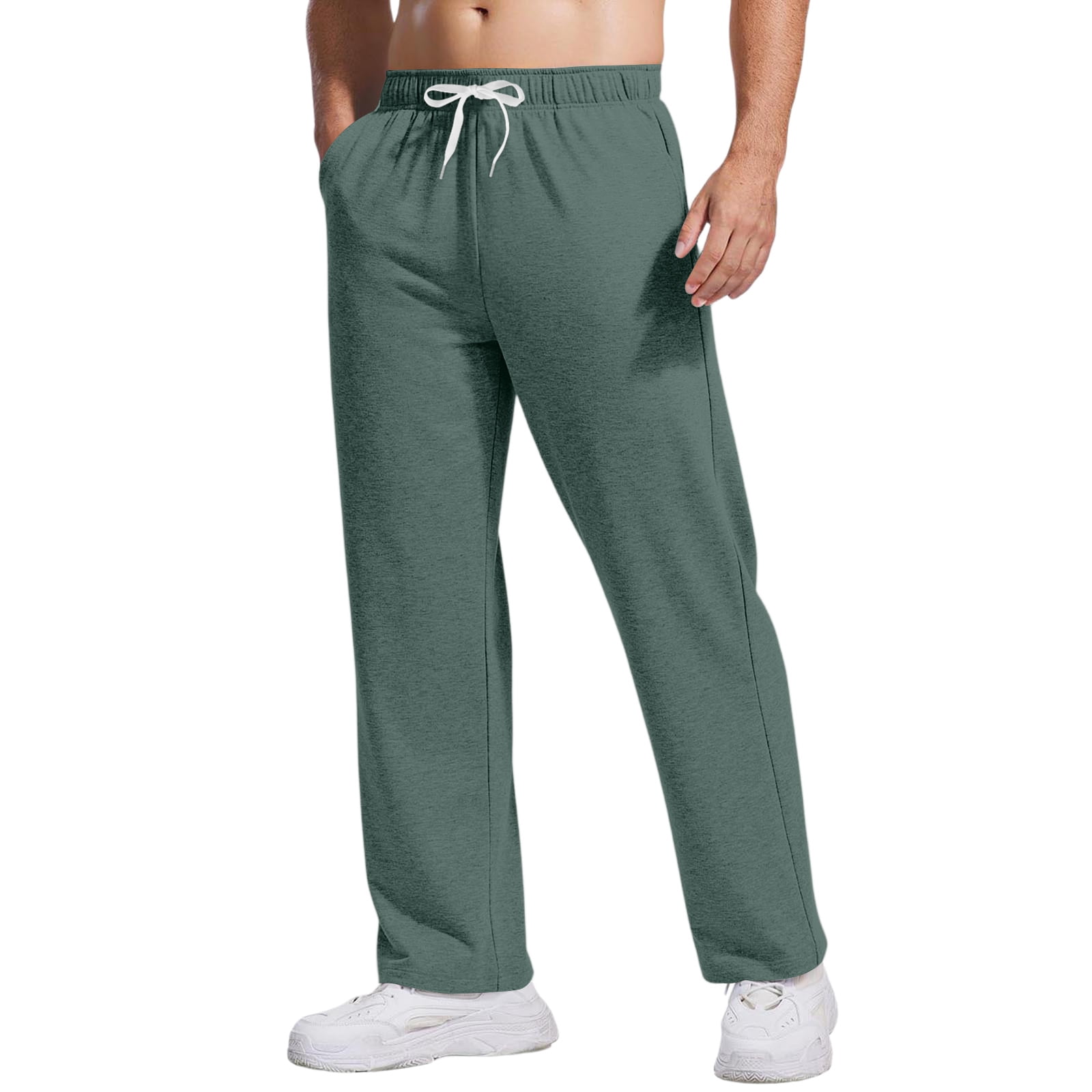 CharmCyan Men's Lightweight Sweatpants with Drawstring Waist Athletic ...