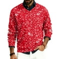 CharmCyan Men’s Pullover Knit Sweater with Festive Tree and Character ...