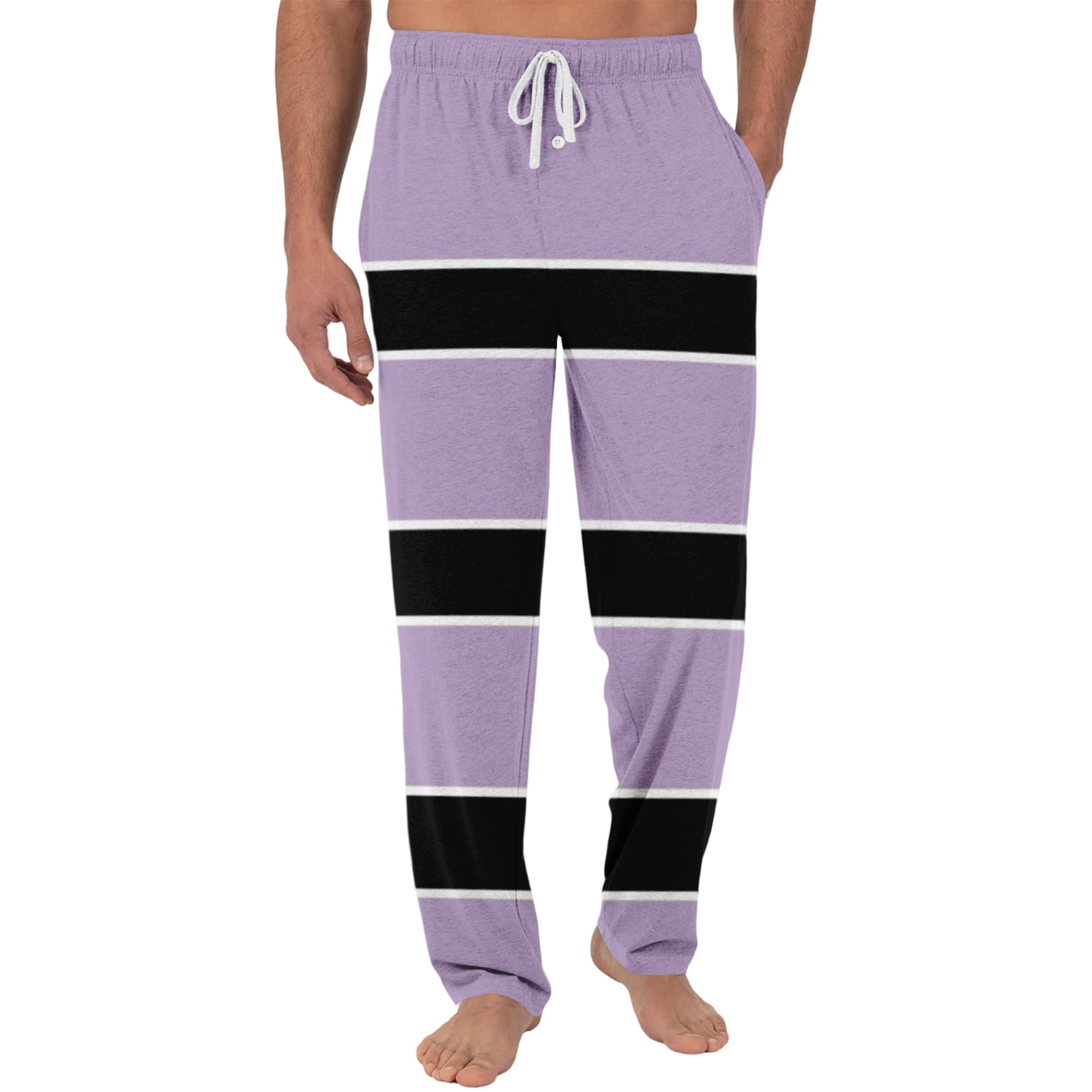 CharmCyan Men's casual stylish striped texture printed pants - Men's ...