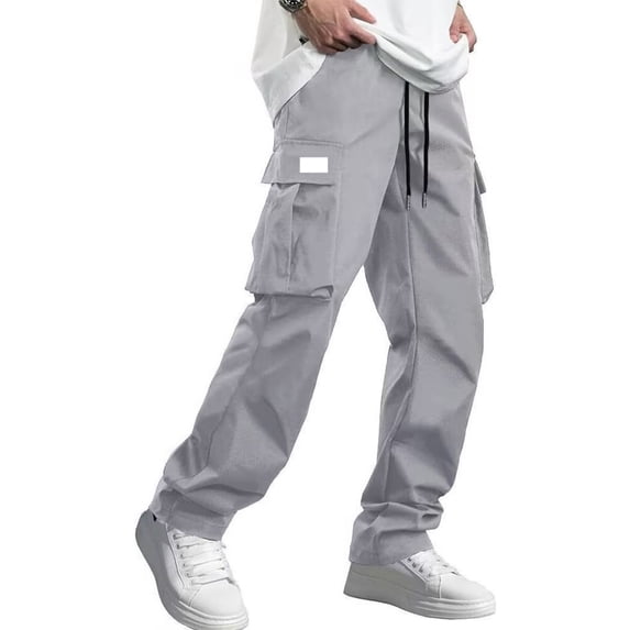 CharmCyan Mens Straight Leg Cargo Pants Relaxed Fit Multiple Pockets ...