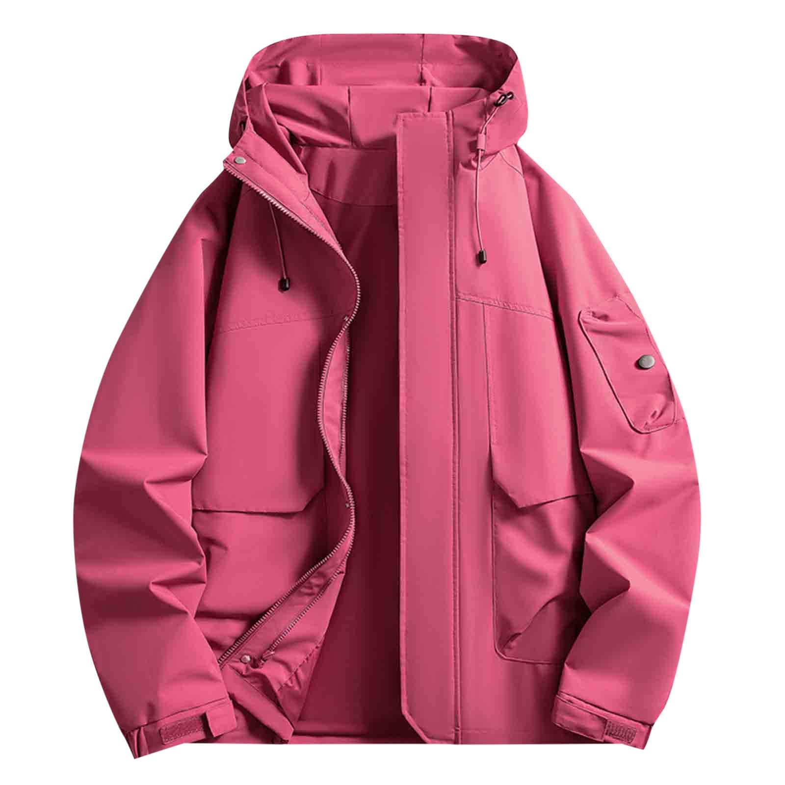 CharmCyan Mens Waterproof Outdoor Jacket Windproof Lightweight Hooded ...