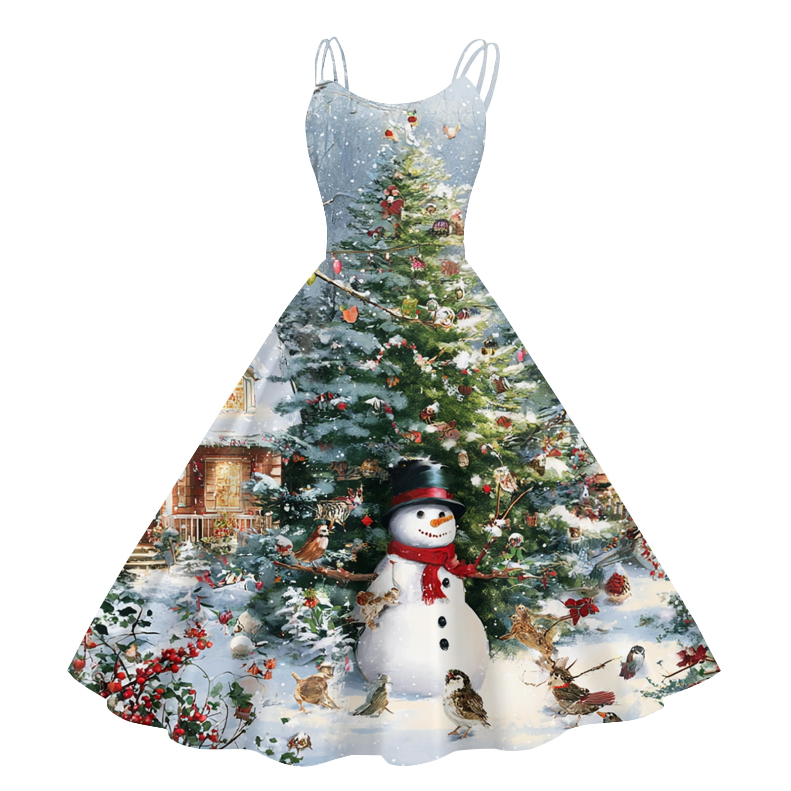 CharmCyan Women's Christmas Print Sexy Off-the-Shoulder Punk Retro ...