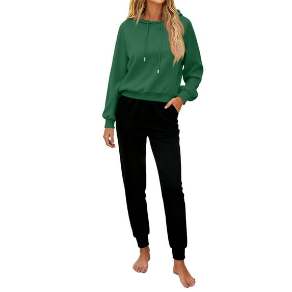 CharmCyan Women’s Long Sleeve Pullover Hoodie and Jogger Pants Set ...