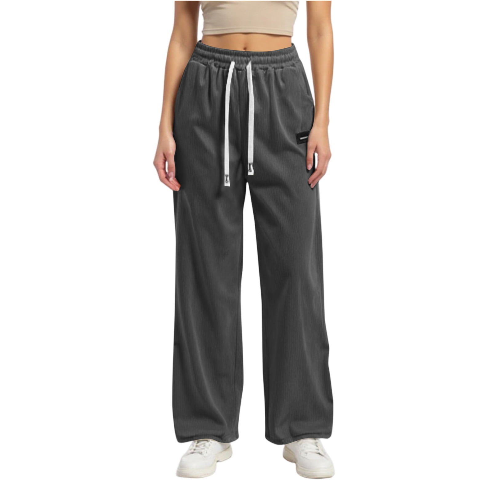CharmCyan Women’s Loose Fit Sweatpants High Waisted Drawstring Joggers ...