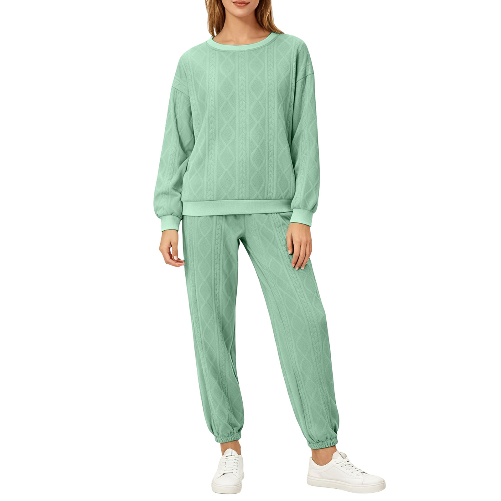 CharmCyan Women’s Two Piece Tracksuit Set Long Sleeve Pullover Top and ...