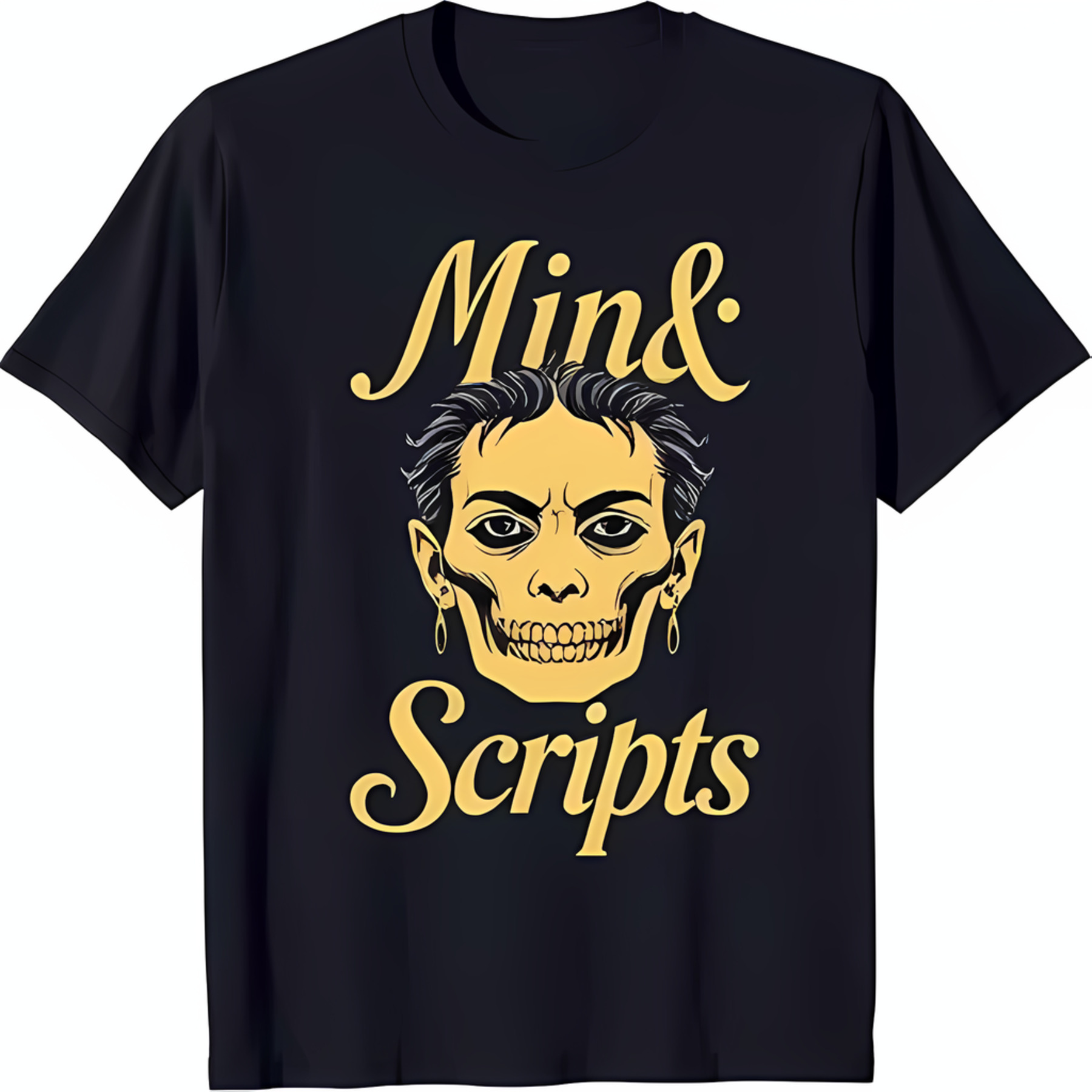 CharmDream Weave Cheeky Graphic Black T-Shirt with Stylish 'Mind ...