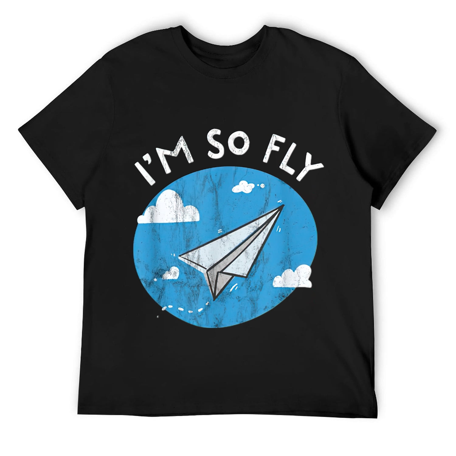 CharmDream Weave I'm So Fly Paper Airplane Cute Pun Graphic TShirt-L ...