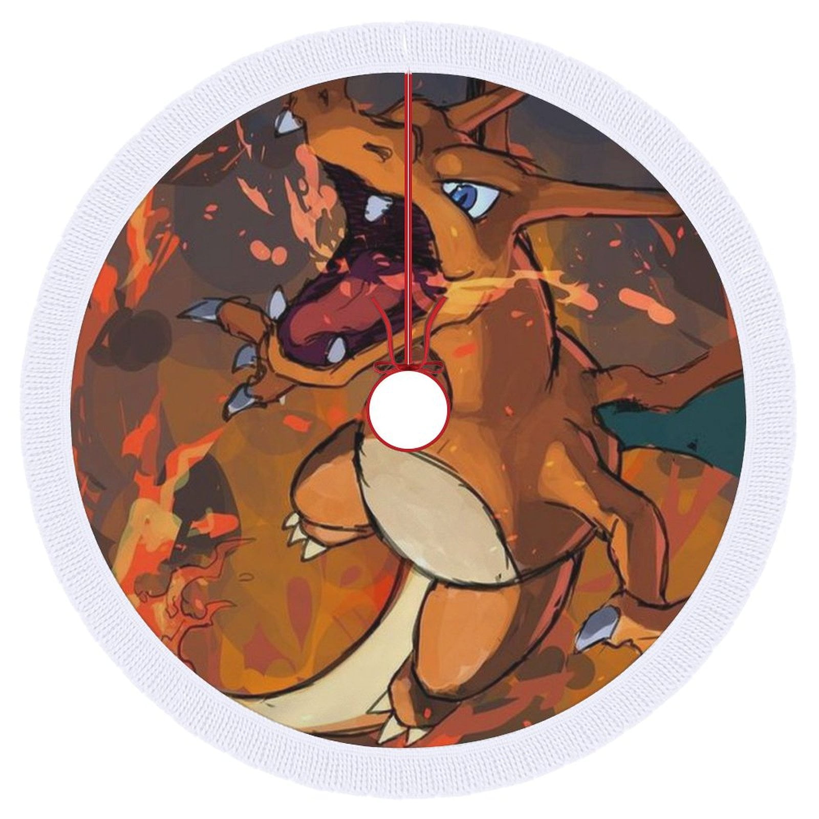 Charmander Anime Go Christmas Tree Skirt 36 inch Tree Skirt Large Xmas ...