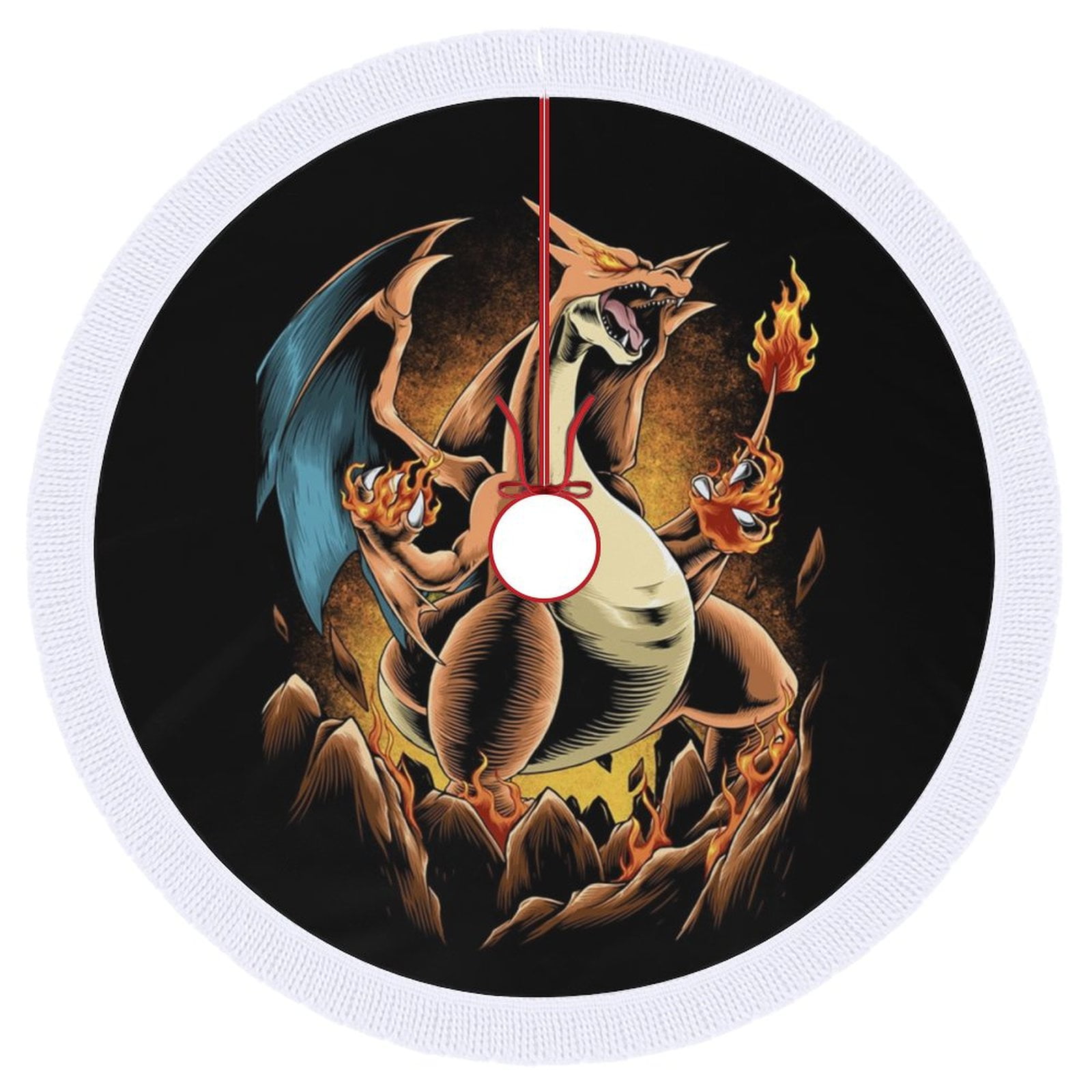Charmander Mega X Y Anime Go Christmas tree skirt Christmas tree mat ...