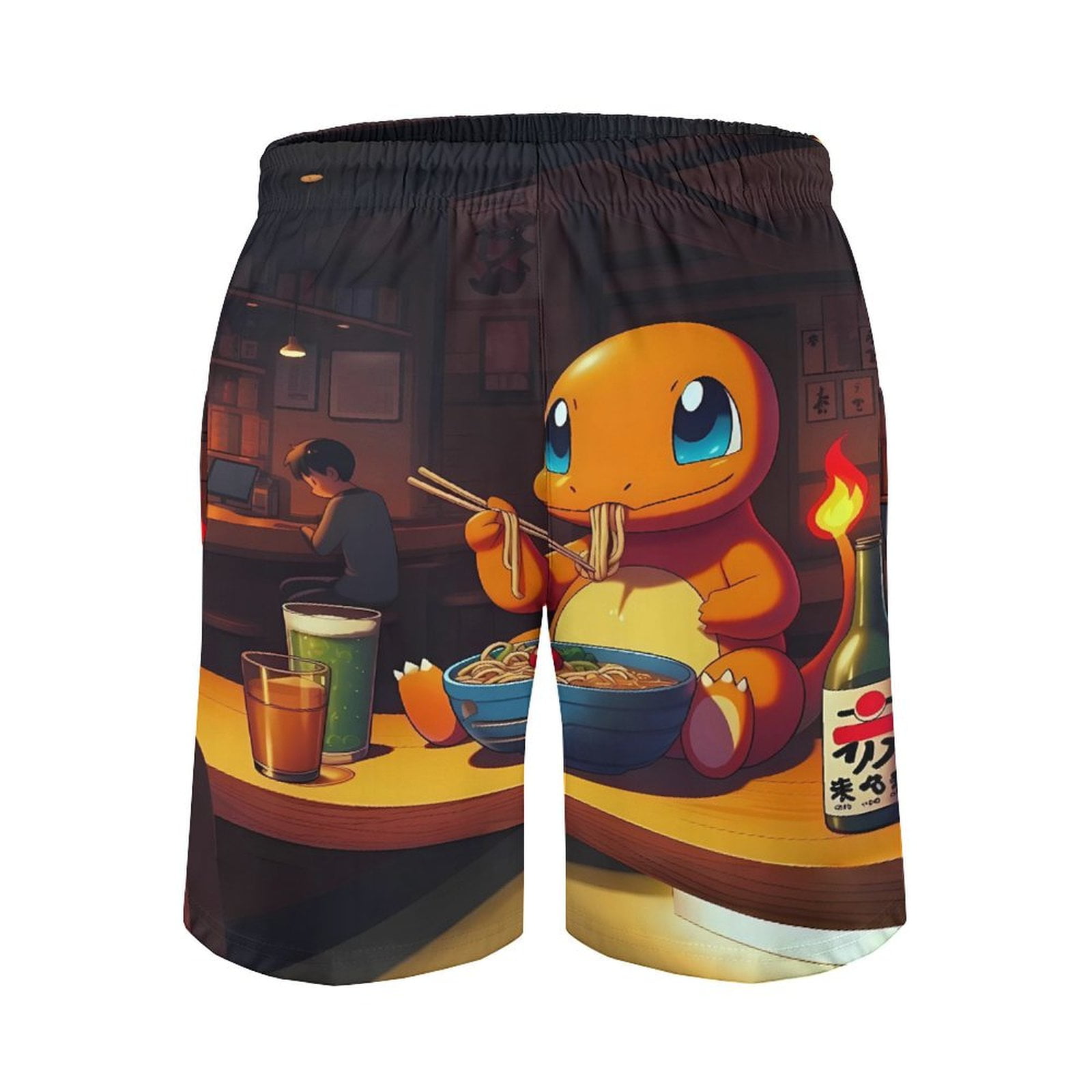 Charmander Men's Shorts Quick Dry 3D Printed Beach Men's Swim Trunks ...