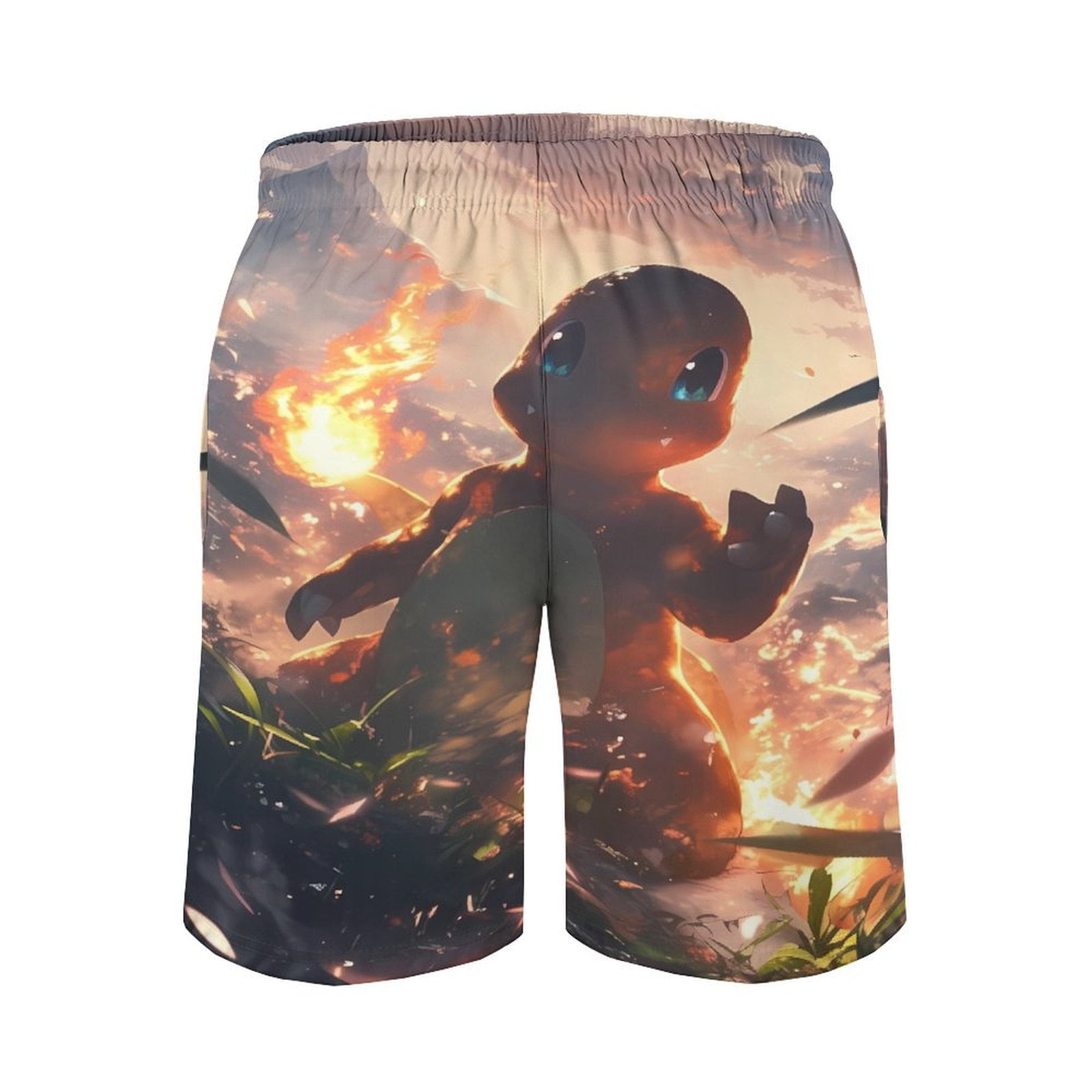 Charmander Men's Shorts Quick Dry 3D Printed Beach Men's Swim Trunks ...