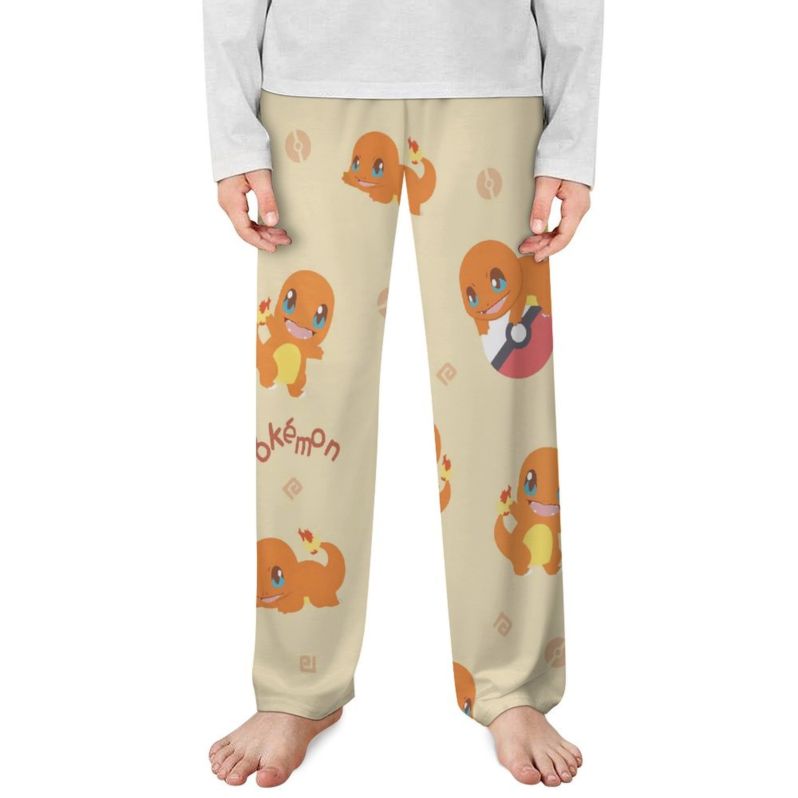 Charmander Pok-emon Children's Pajamas Kids Home Pants Sleep Bottoms ...