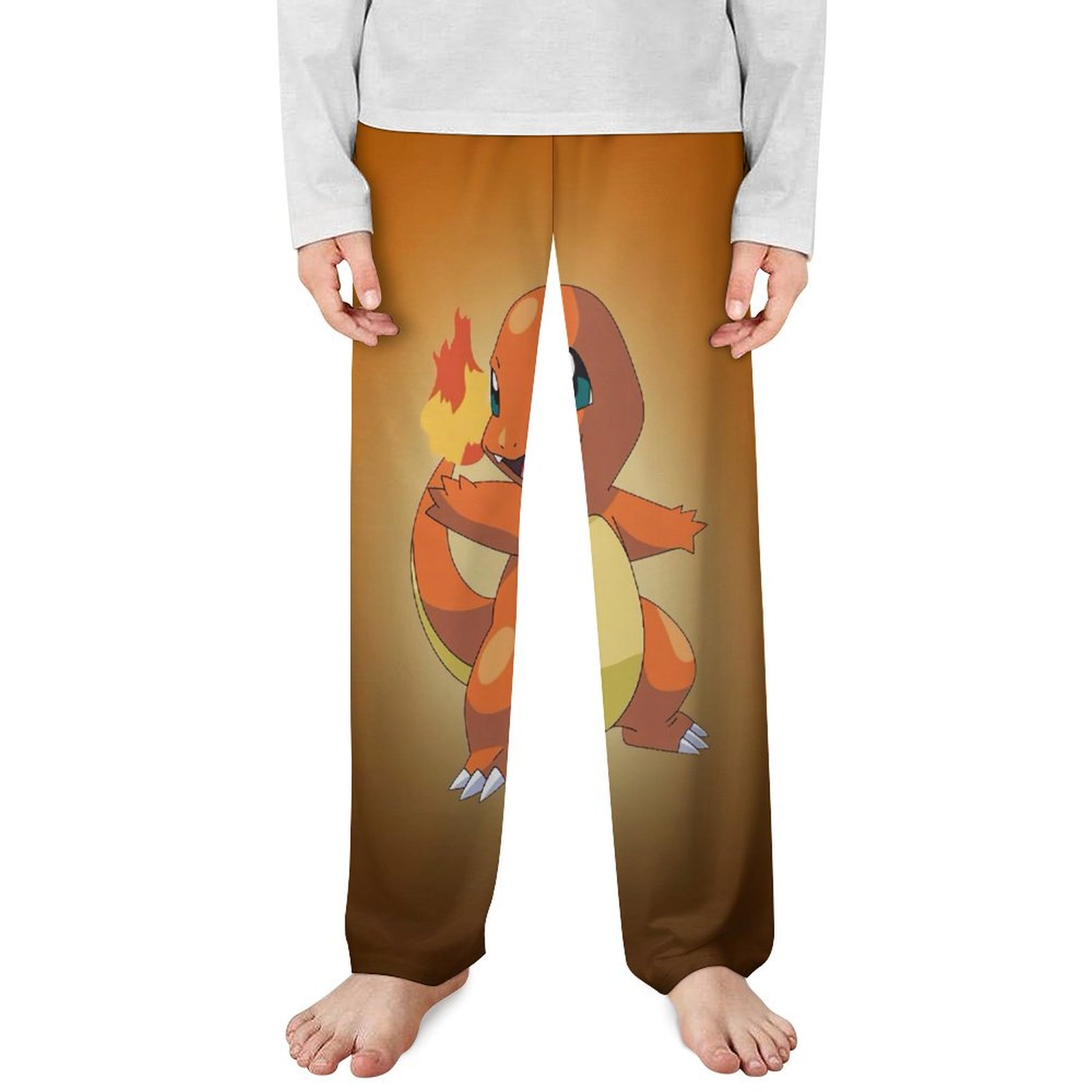 Charmander Pok-emon Children's Pajamas Kids Home Pants Sleep Bottoms ...