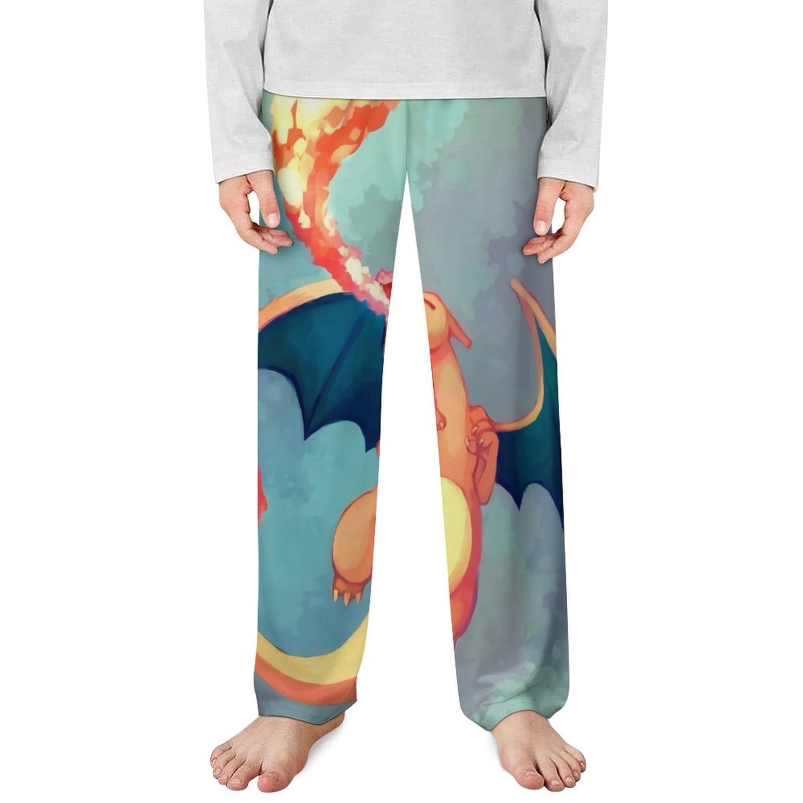 Charmander Pok-emon Children's Pajamas Kids Home Pants Sleep Bottoms ...