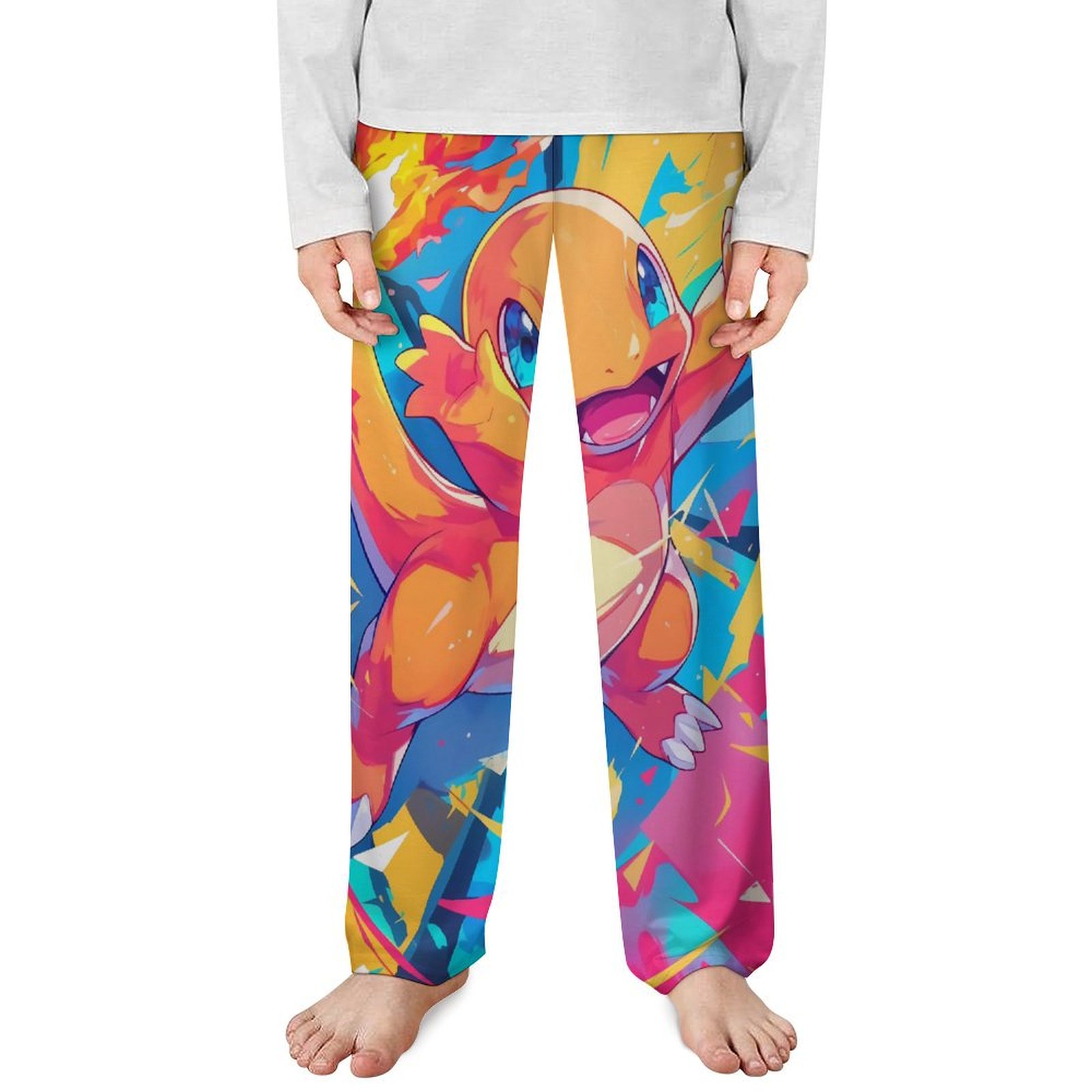 Charmander Pok-emon Children's Pajamas Kids Home Pants Sleep Bottoms ...