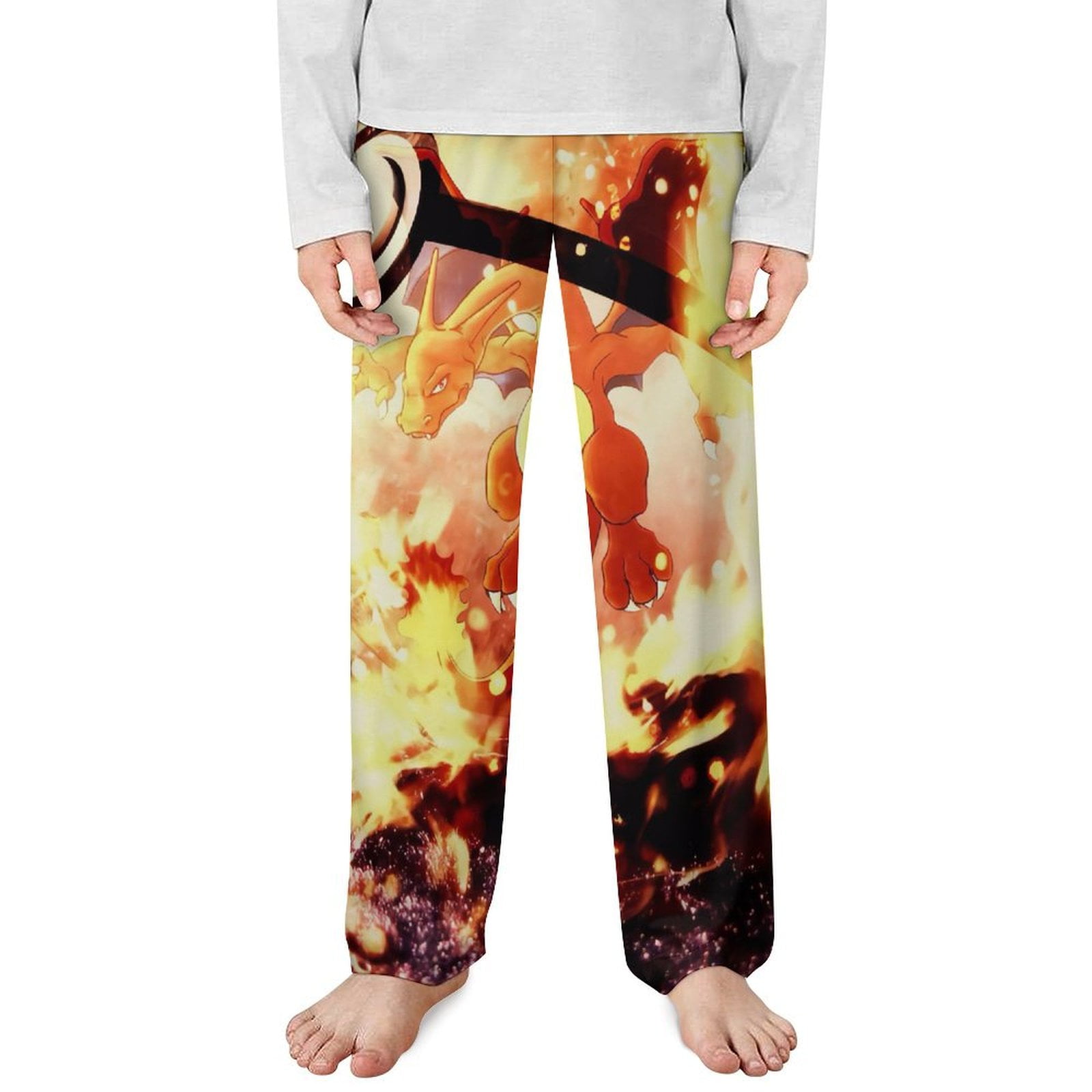 Charmander Pok-emon Children's Pajamas Kids Home Pants Sleep Bottoms ...
