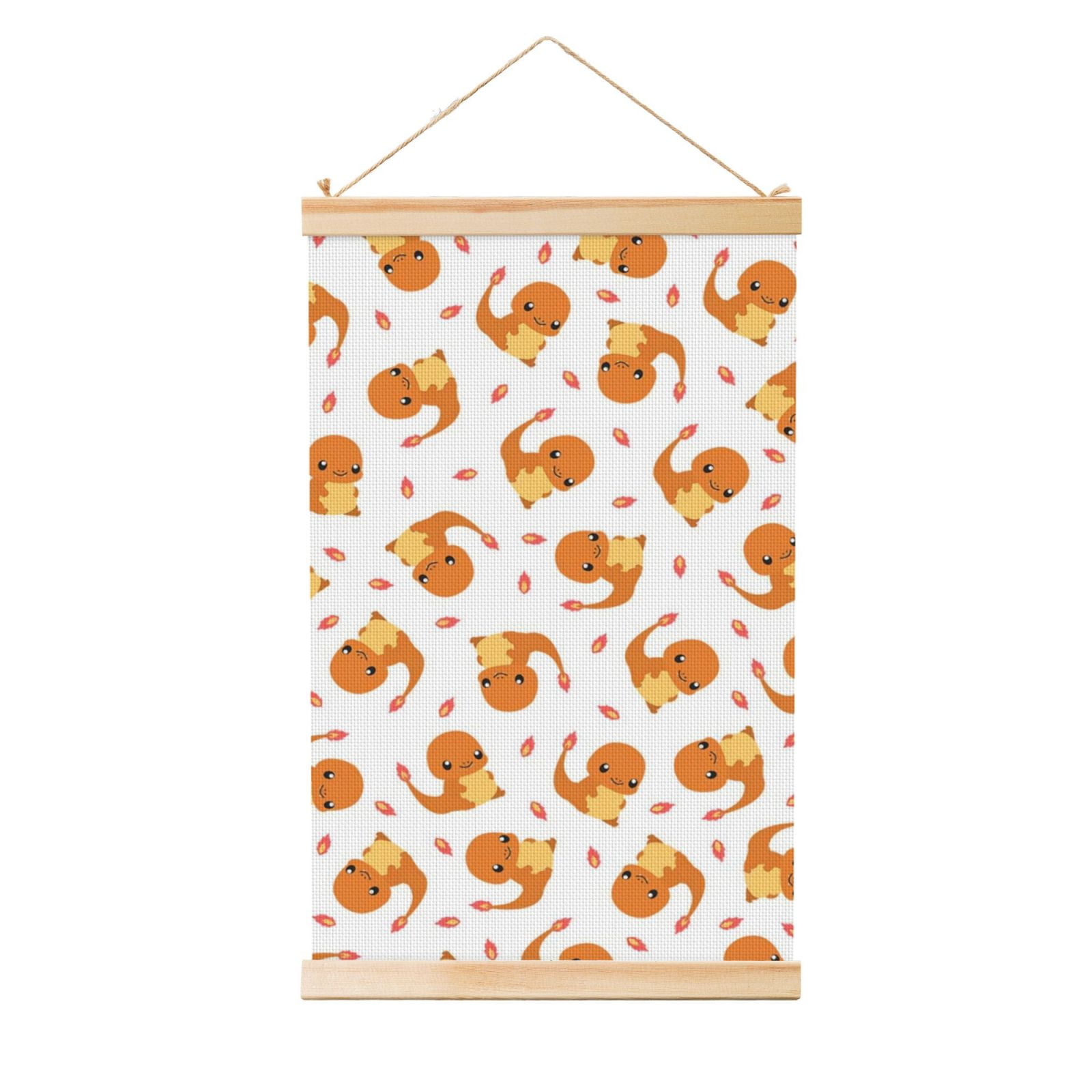 Charmander Poster Aesthetic Canvas Wooden Shaft Wall Art Hanging Hanger ...