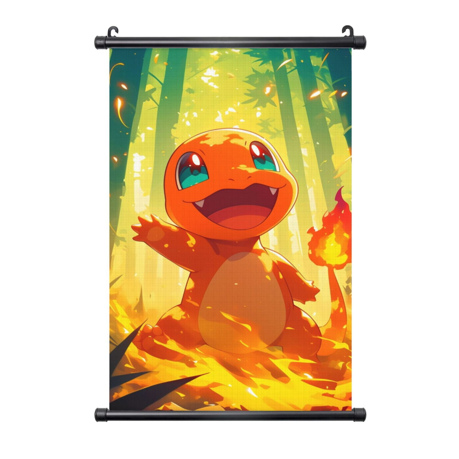 Charmander Poster Plastic Shaft Wall Hanging Banner Painting Canvas ...