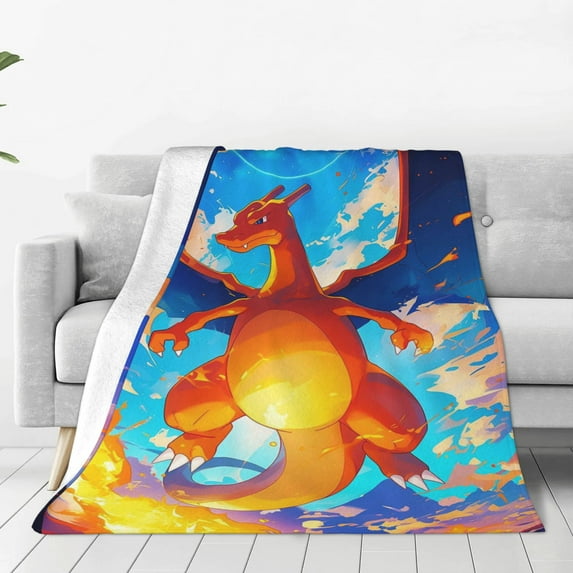 Charmander Soft Bedding Fleece Blanket Fuzzy Blanket Microfiber Throw ...