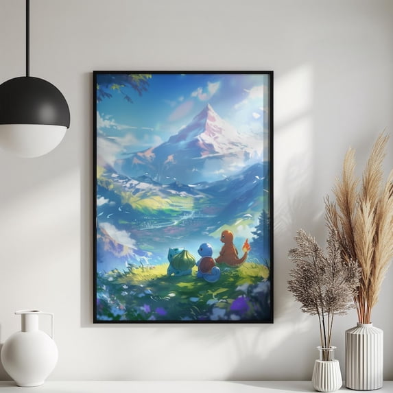Charmander, Squirtle, Bulbasaur Poster | Digital Download | Pokemon ...