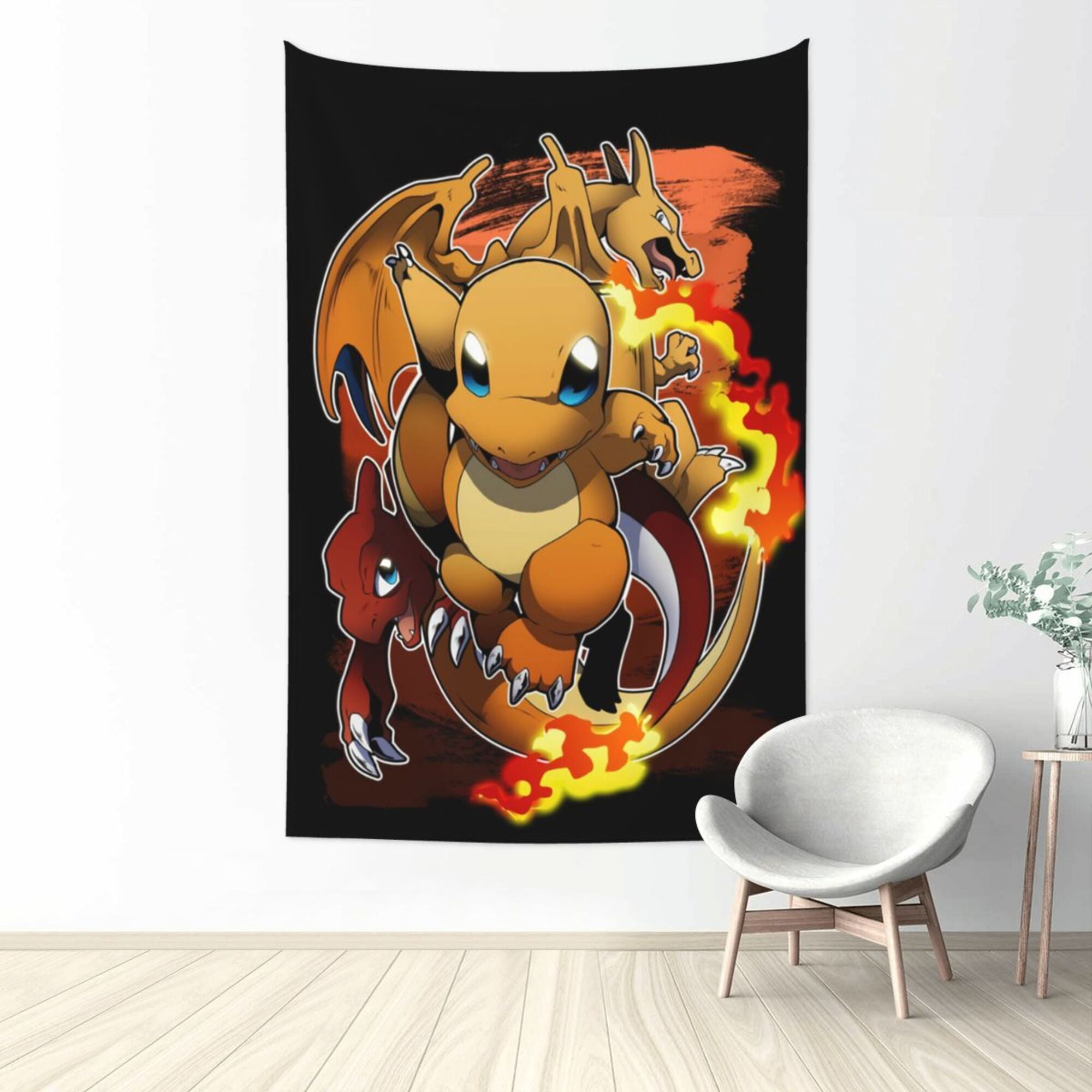 Charmander Tapestry Aesthetic Wall Hanging for Living Room Bedroom Art ...