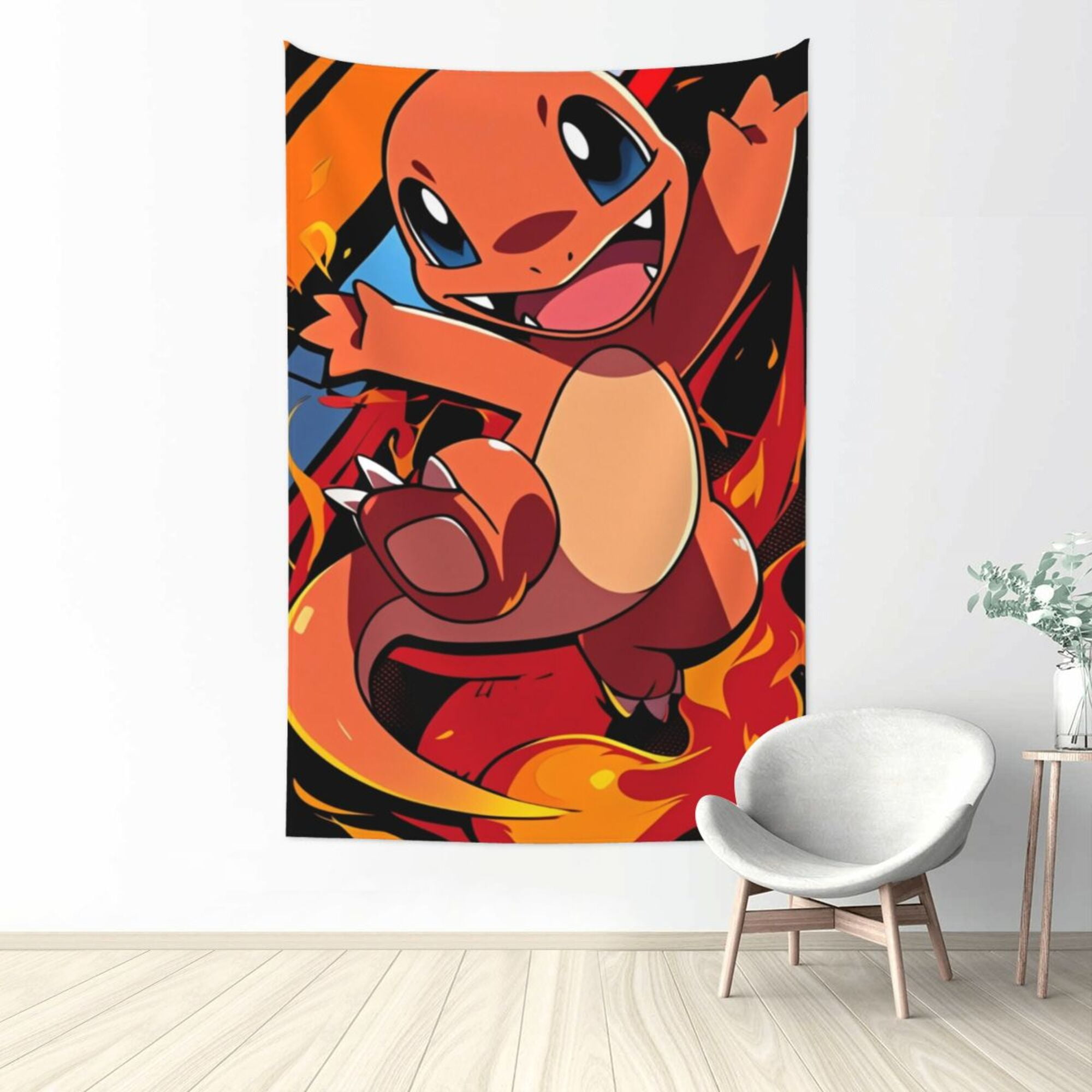Charmander Tapestry Aesthetic Wall Hanging for Living Room Bedroom Art ...