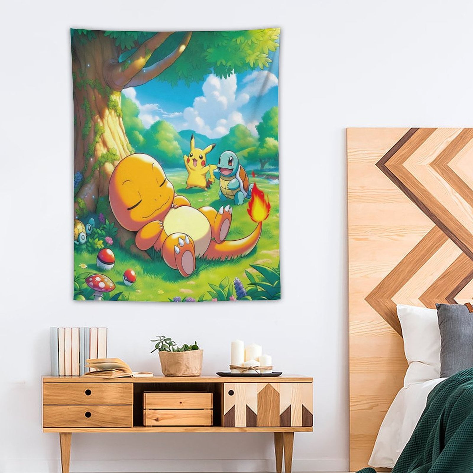 Charmander Tapestry Bedroom Indie Vertical Tapestry Wall Hanging for ...