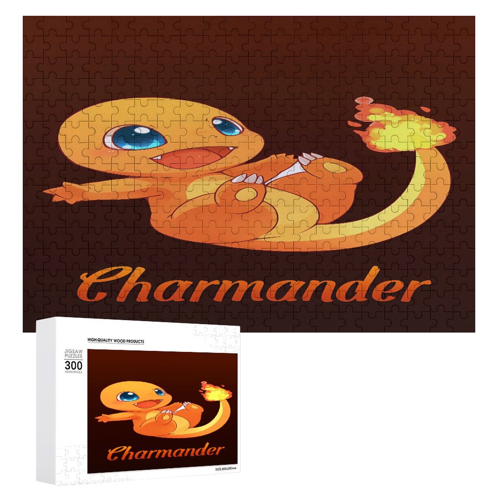 Charmander Wooden Picture Puzzle-Eco-Friendly Wood, Educational Toy ...