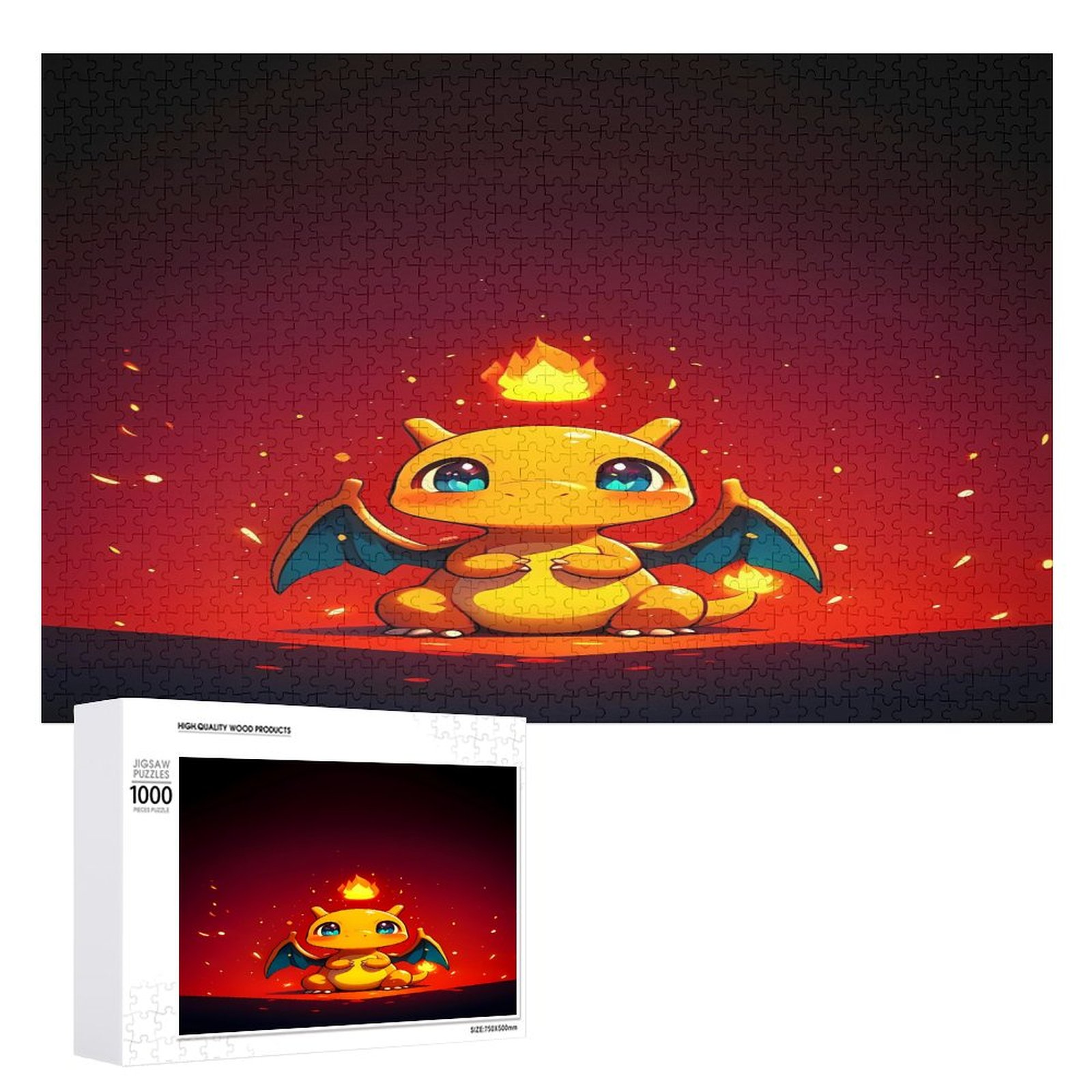 Charmander Wooden Picture Puzzle-Eco-Friendly Wood, Educational Toy ...