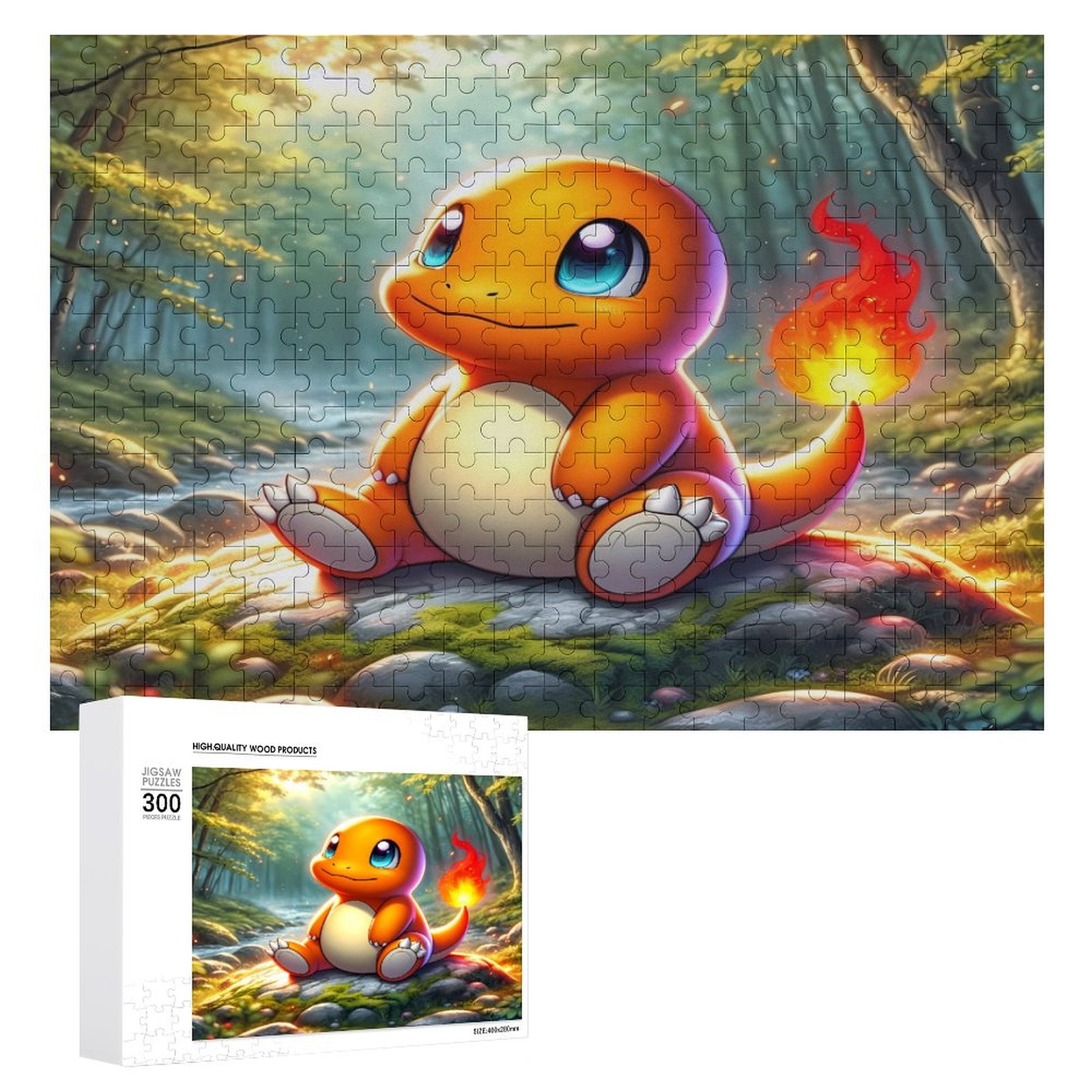 Charmander Wooden Picture Puzzle-Eco-Friendly Wood, Educational Toy ...