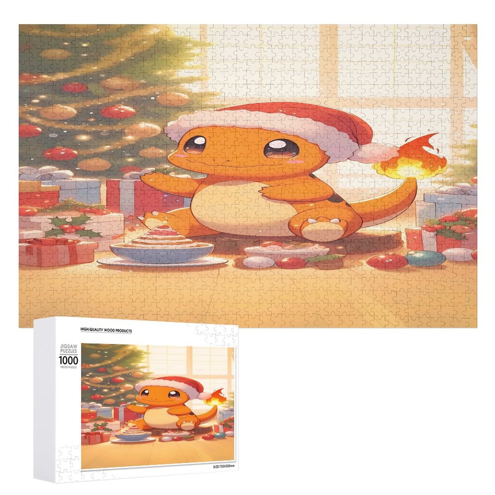 Charmander Wooden Picture Puzzle-Eco-Friendly Wood, Educational Toy ...