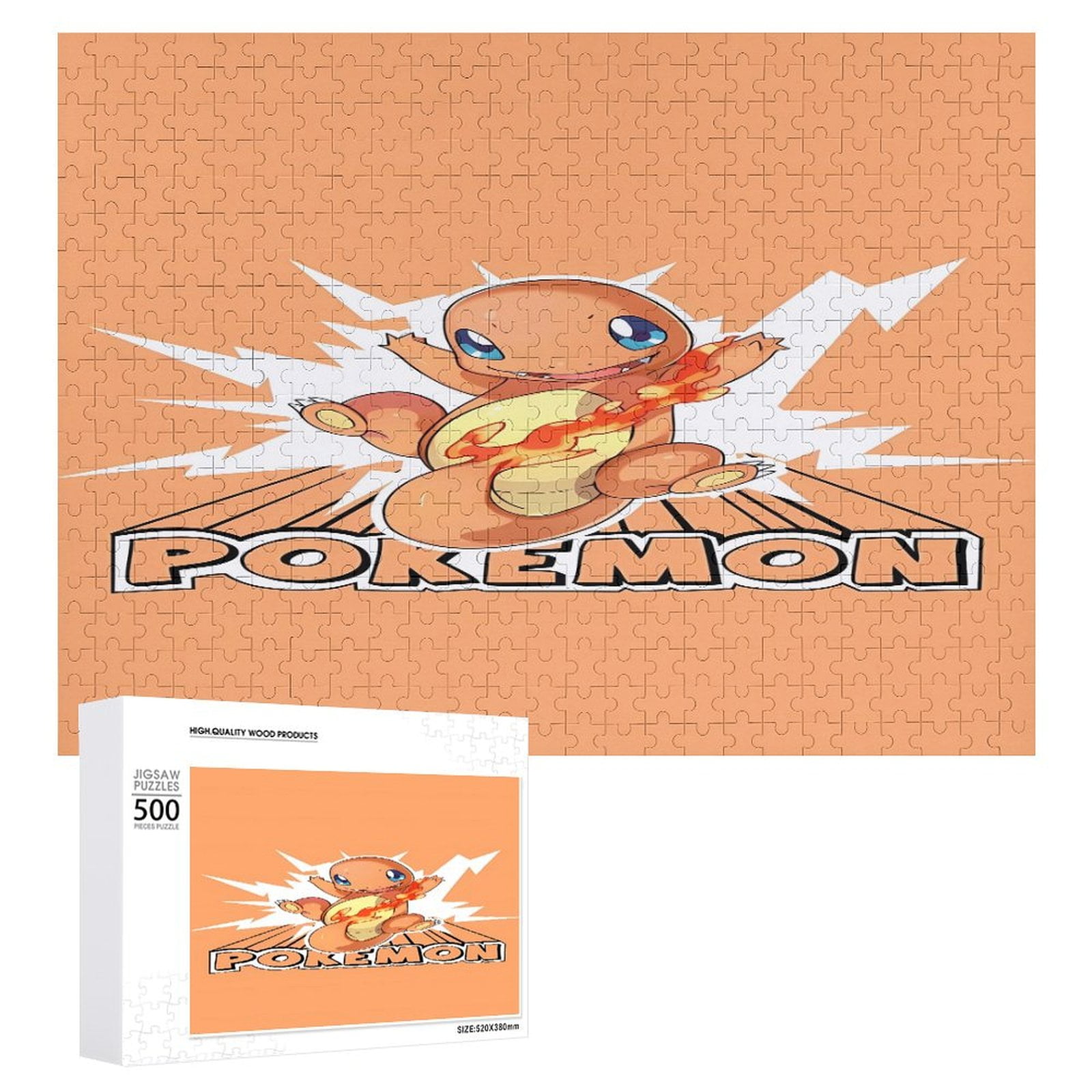 Charmander Wooden Picture Puzzle-Eco-Friendly Wood, Educational Toy ...