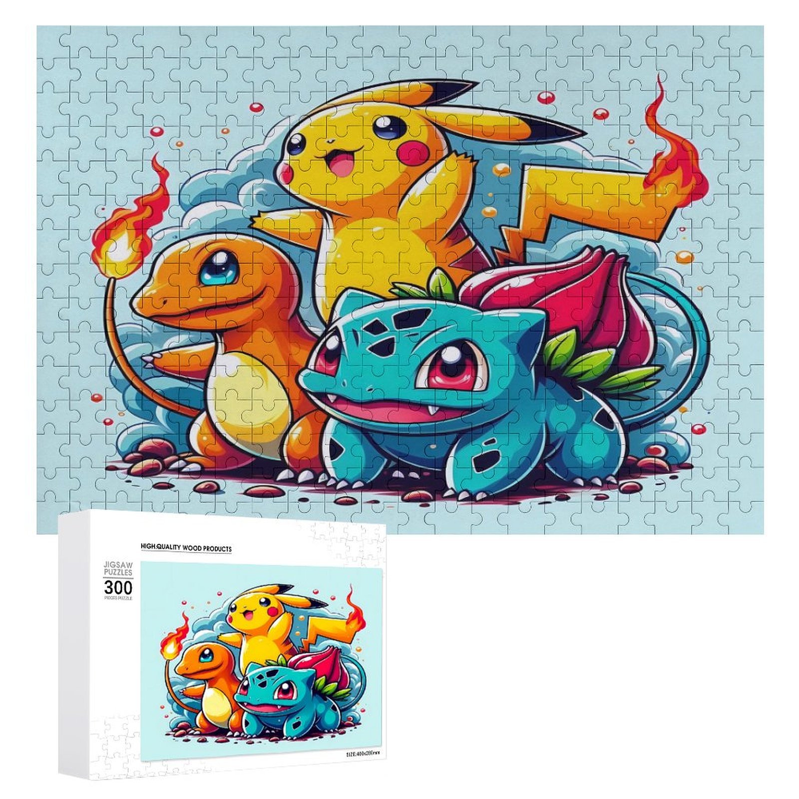 Charmander Wooden Picture Puzzle-Eco-Friendly Wood, Educational Toy ...