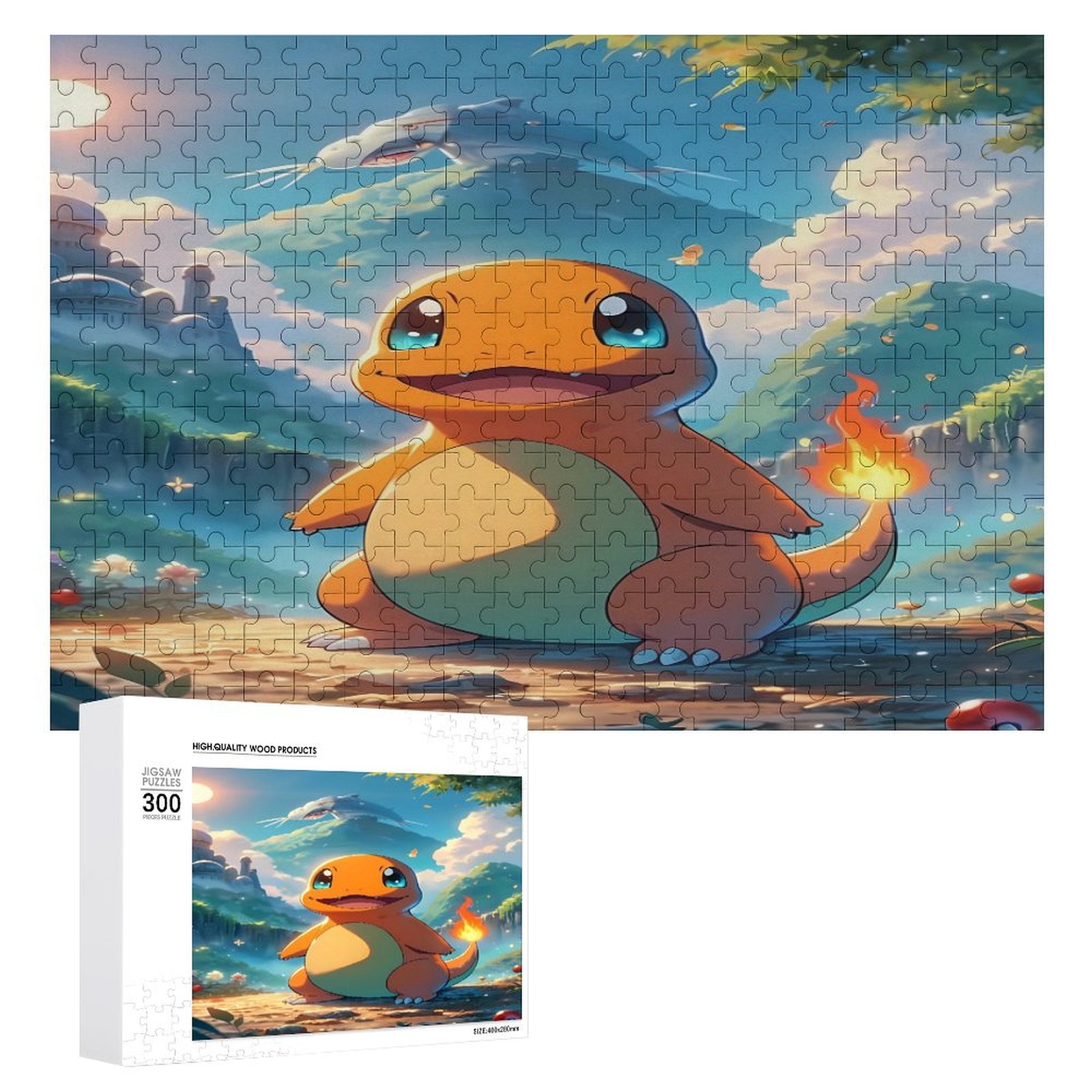 Charmander Wooden Picture Puzzle-Eco-Friendly Wood, Educational Toy ...