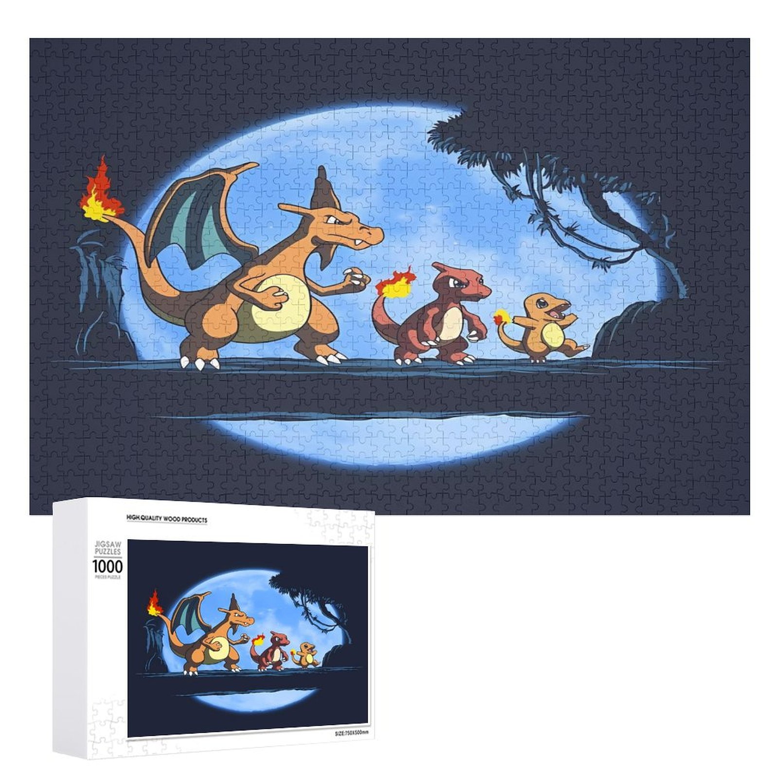 Charmander Wooden Picture Puzzle-Eco-Friendly Wood, Educational Toy ...