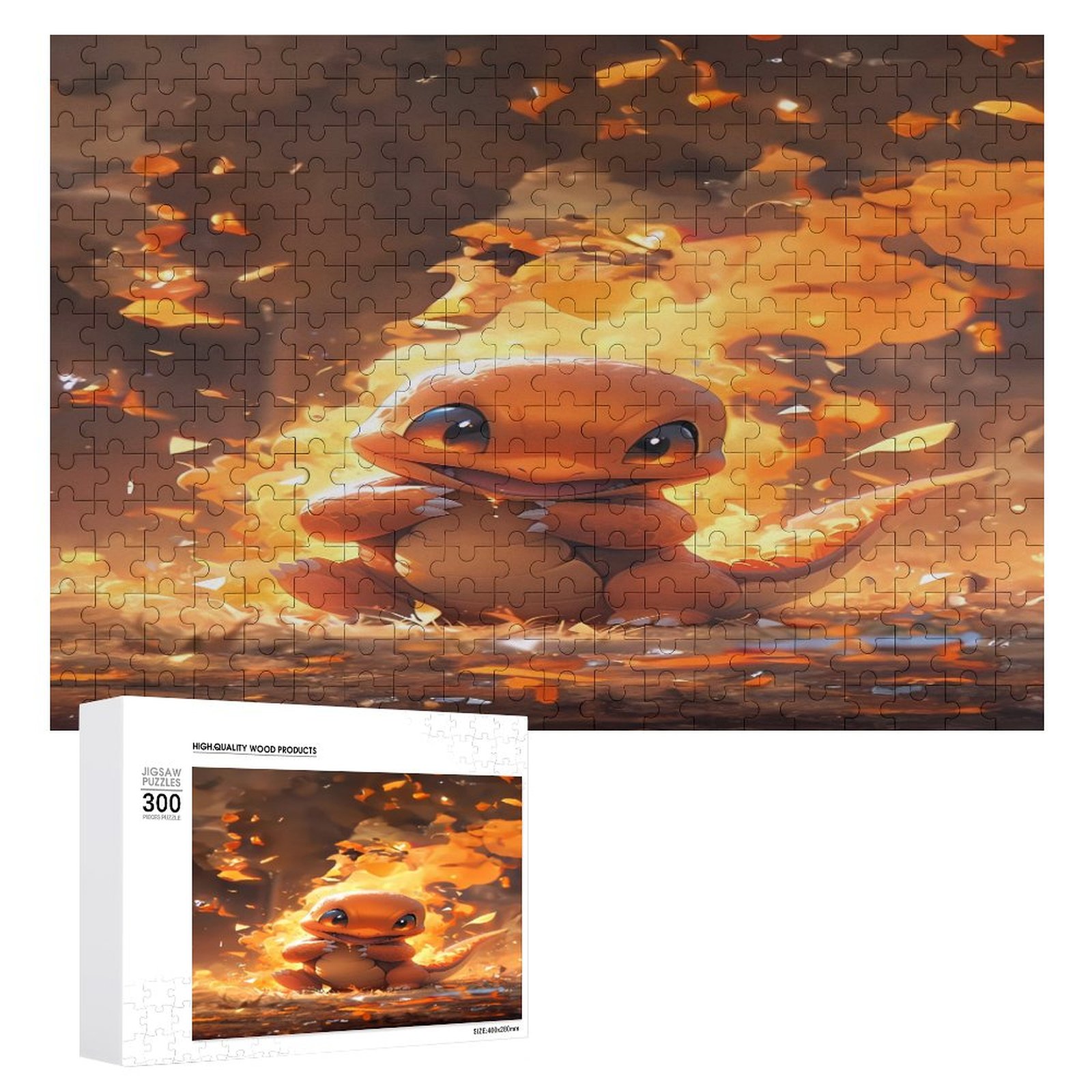 Charmander Wooden Picture Puzzle-Eco-Friendly Wood, Educational Toy ...