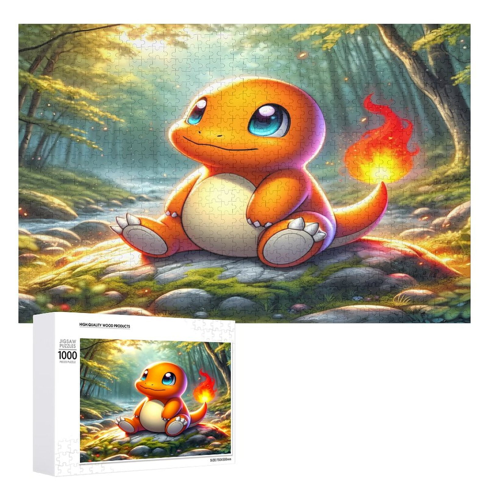 Charmander Wooden Picture Puzzle-Eco-Friendly Wood, Educational Toy ...