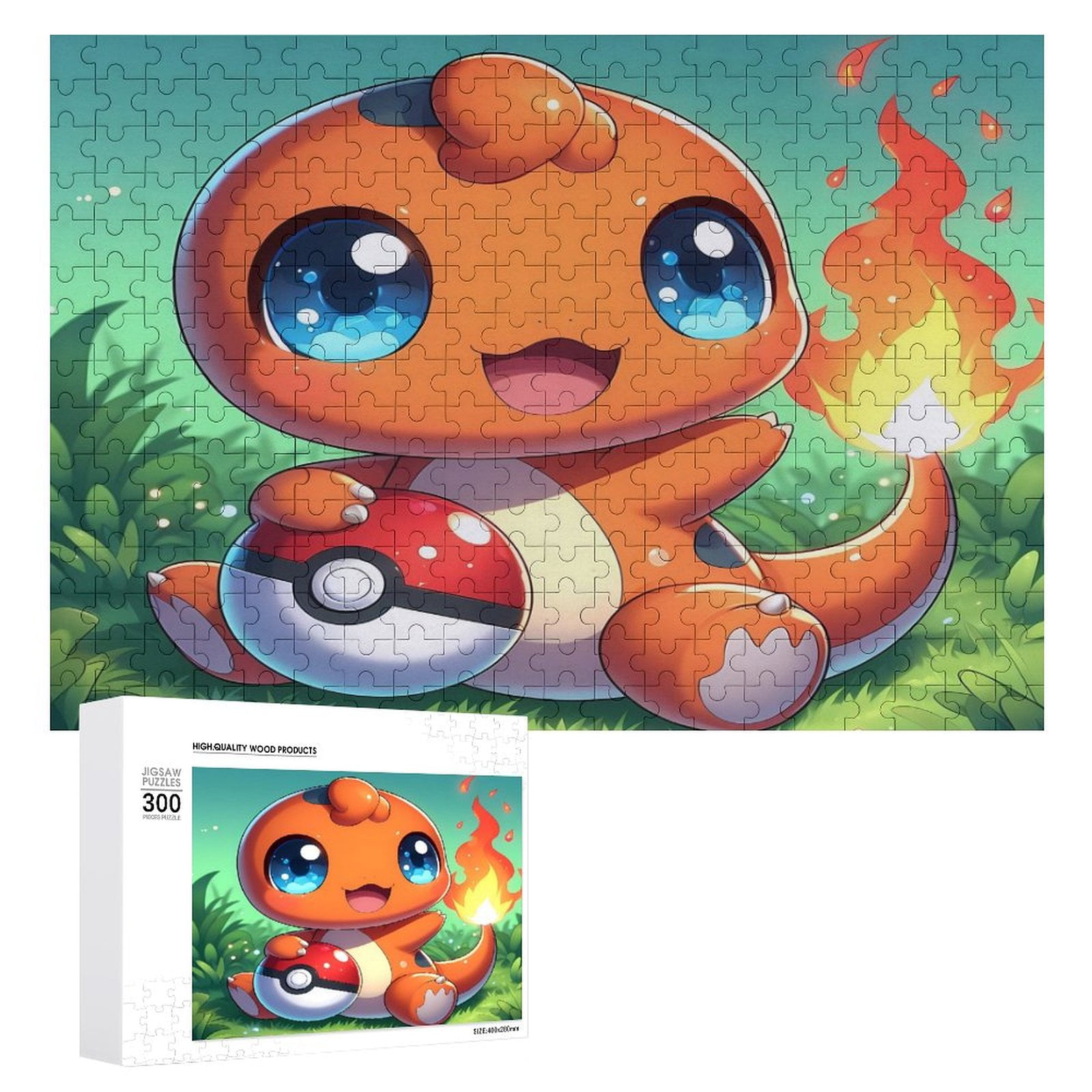 Charmander Wooden Picture Puzzle-Eco-Friendly Wood, Educational Toy ...