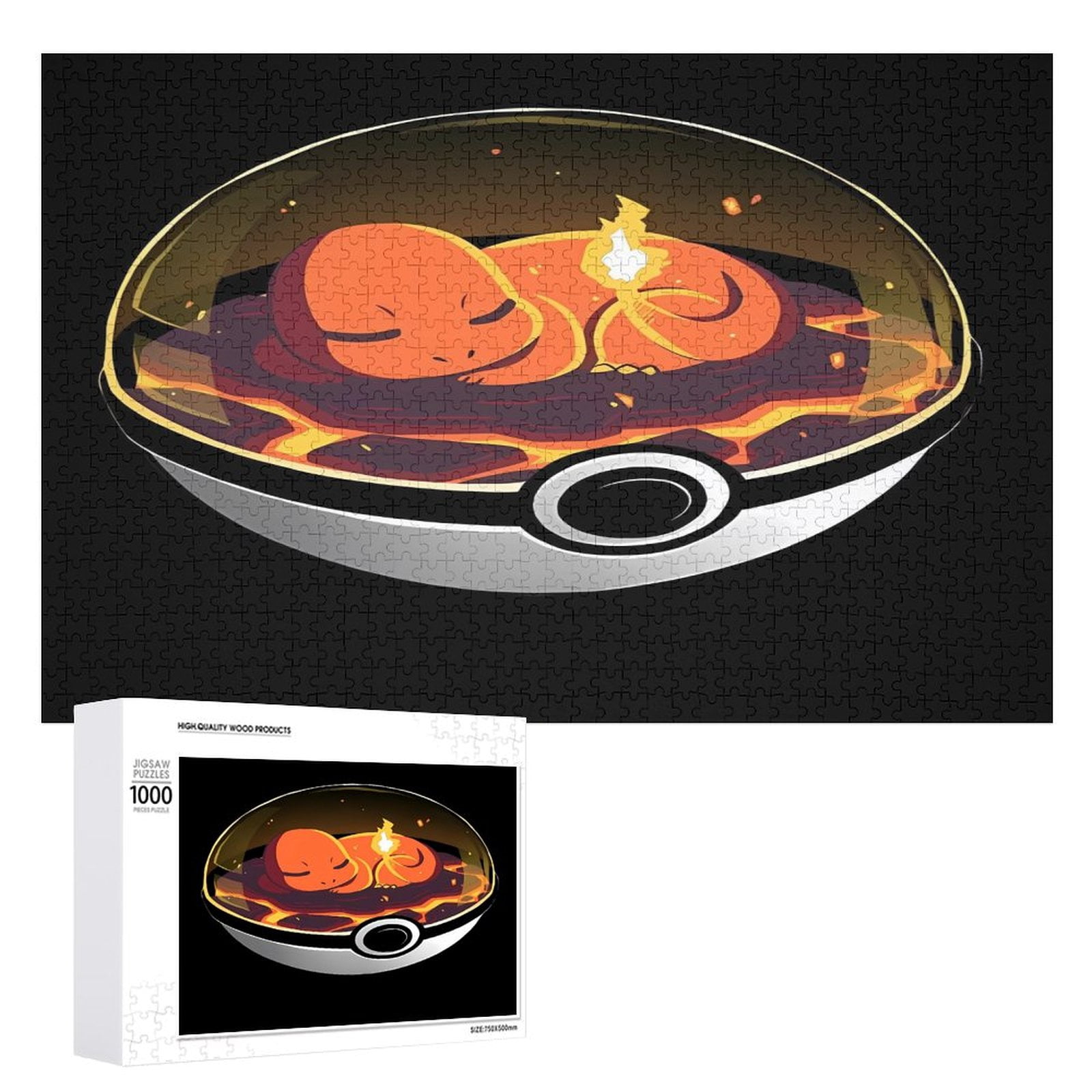 Charmander Wooden Picture Puzzle-Eco-Friendly Wood, Educational Toy ...