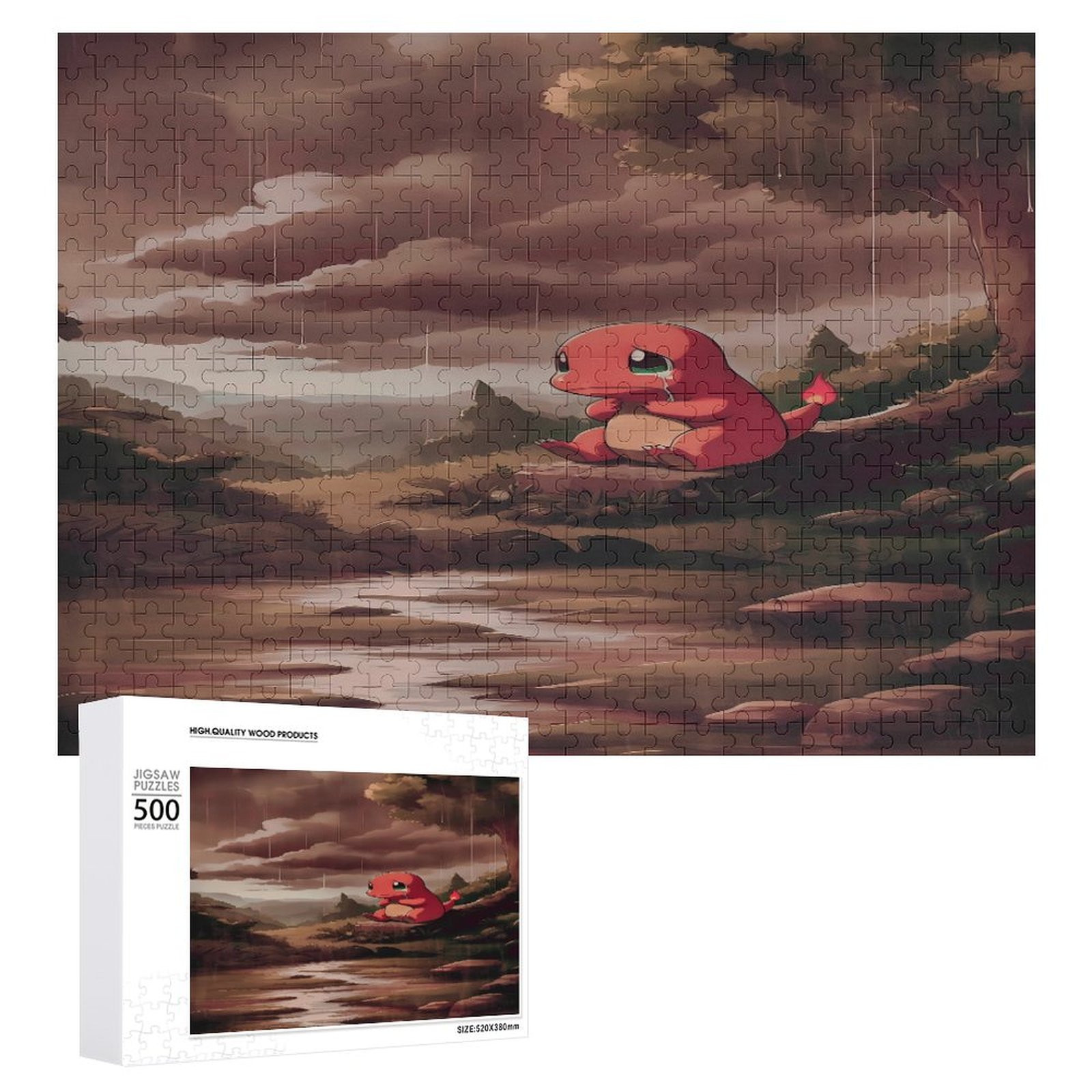 Charmander Wooden Picture Puzzle-Eco-Friendly Wood, Educational Toy ...