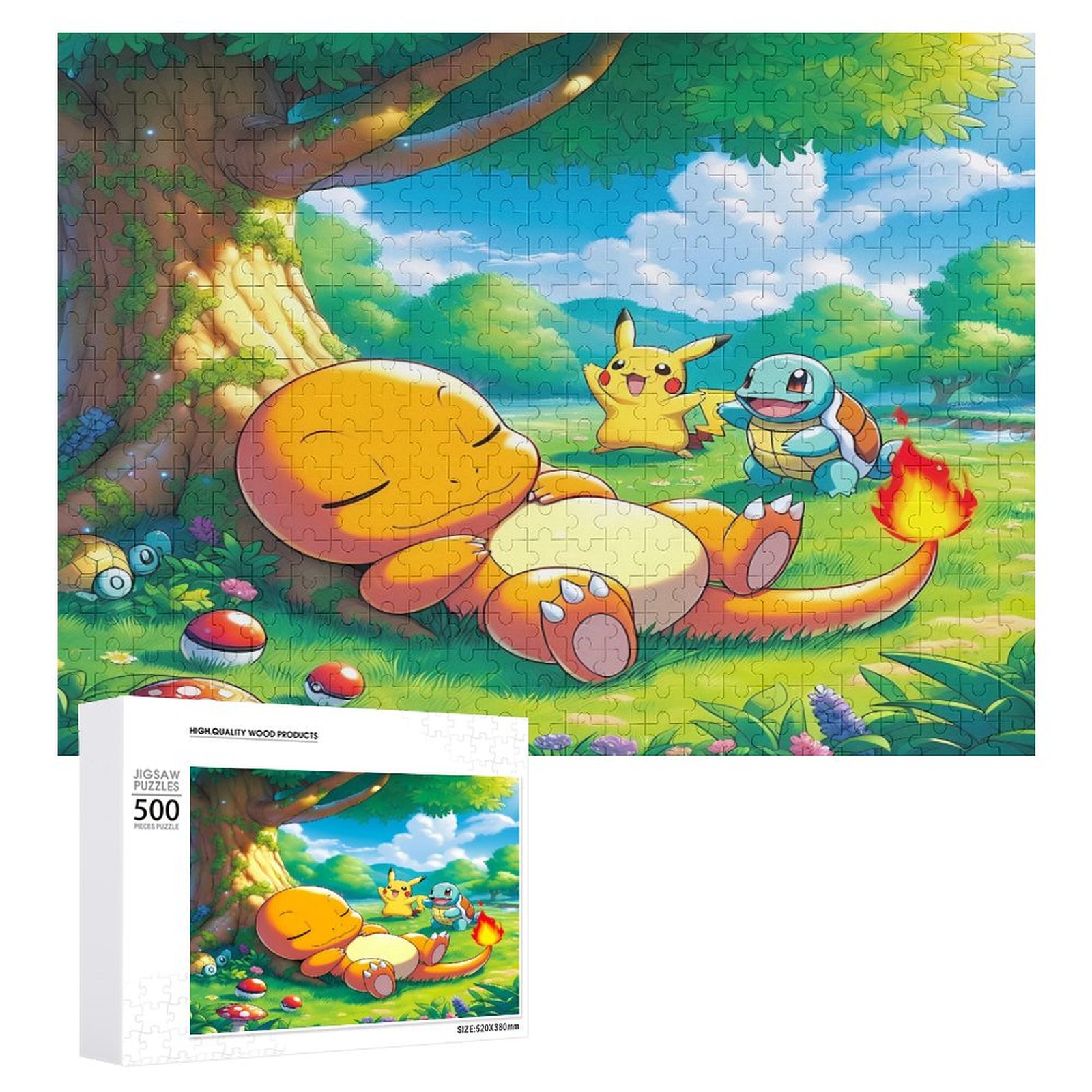 Charmander Wooden Picture Puzzle-Eco-Friendly Wood, Educational Toy ...