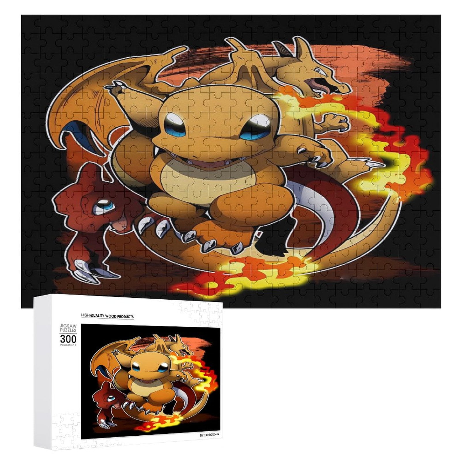 Charmander Wooden Picture Puzzle-Eco-Friendly Wood, Educational Toy ...